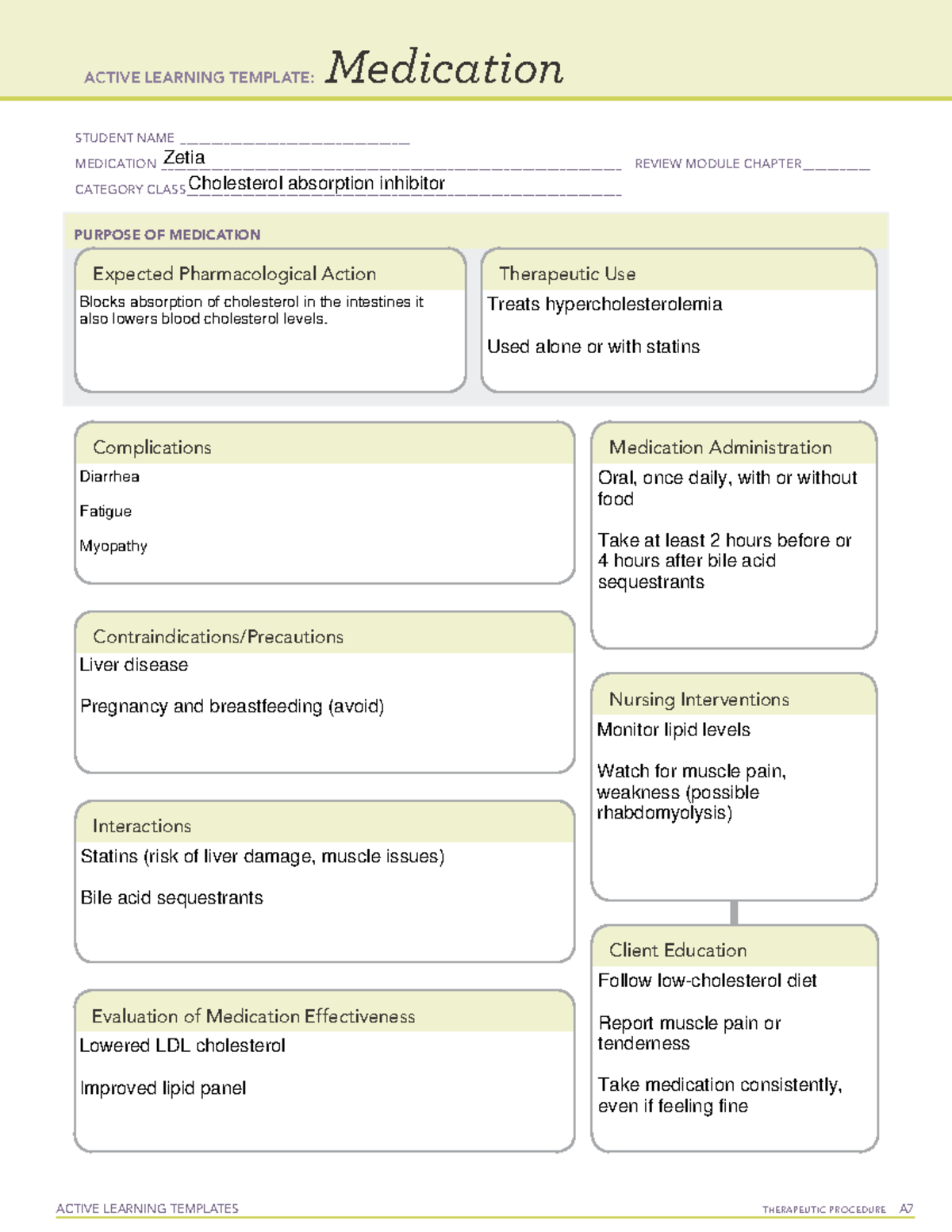 Active Learning Template: Medication Review for Therapeutic Procedures ...