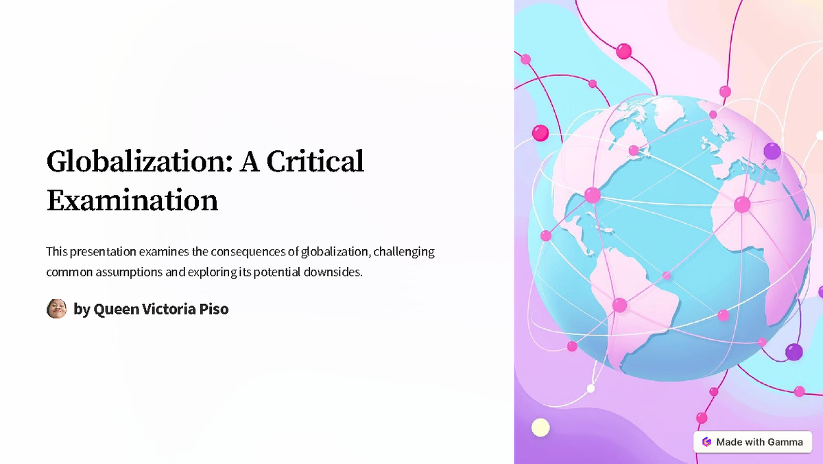 Globalization A Critical Examination - Globalization: A Critical ...