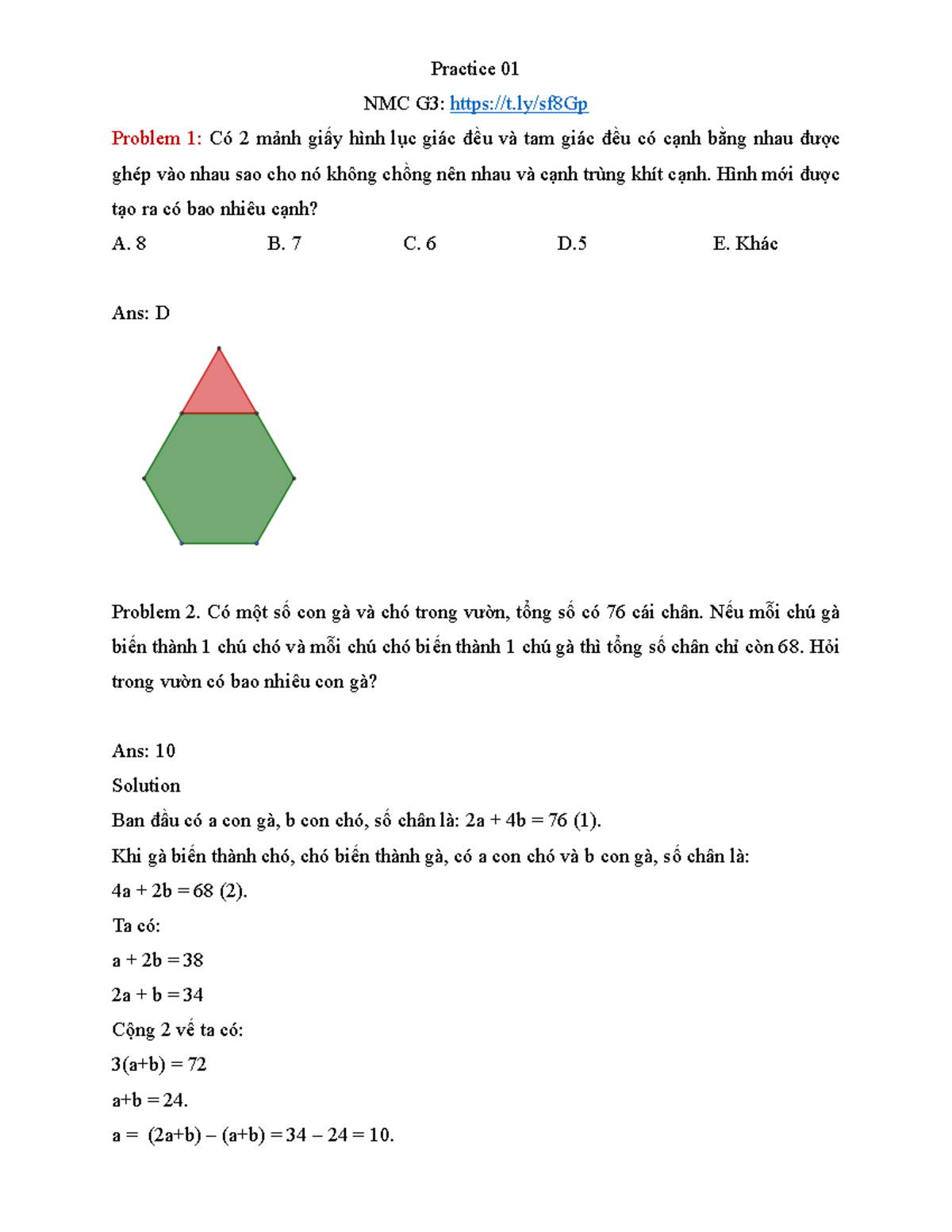 Lesson 2 Practice 01 NMC G3: Geometry & Logic Problems - Studocu