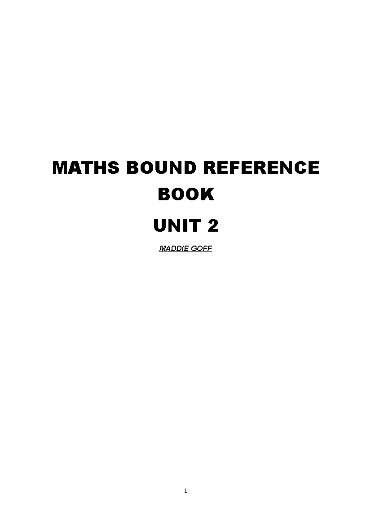VCE General Maths Unit 1/2 Bound Reference Book: Matrices & Graphs - Studocu