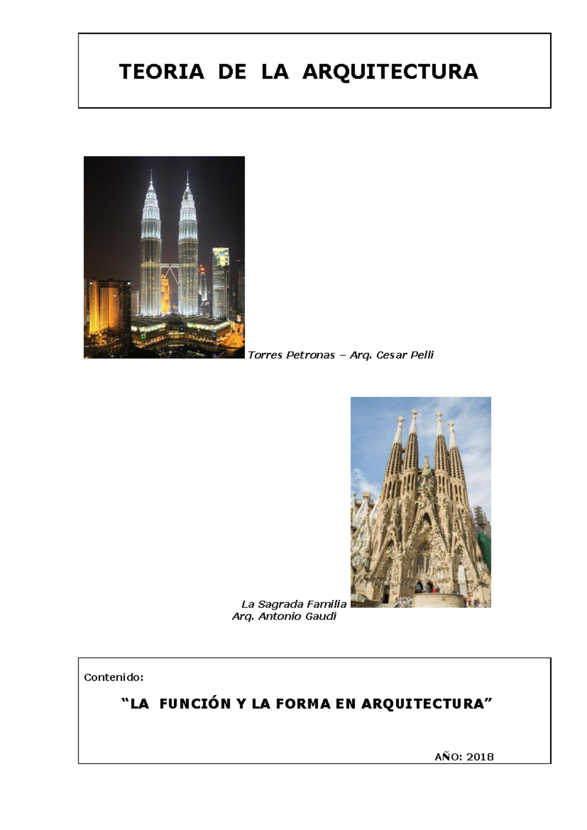 Teoría de la Arquitectura: Función y Forma (T de la A) - Studocu