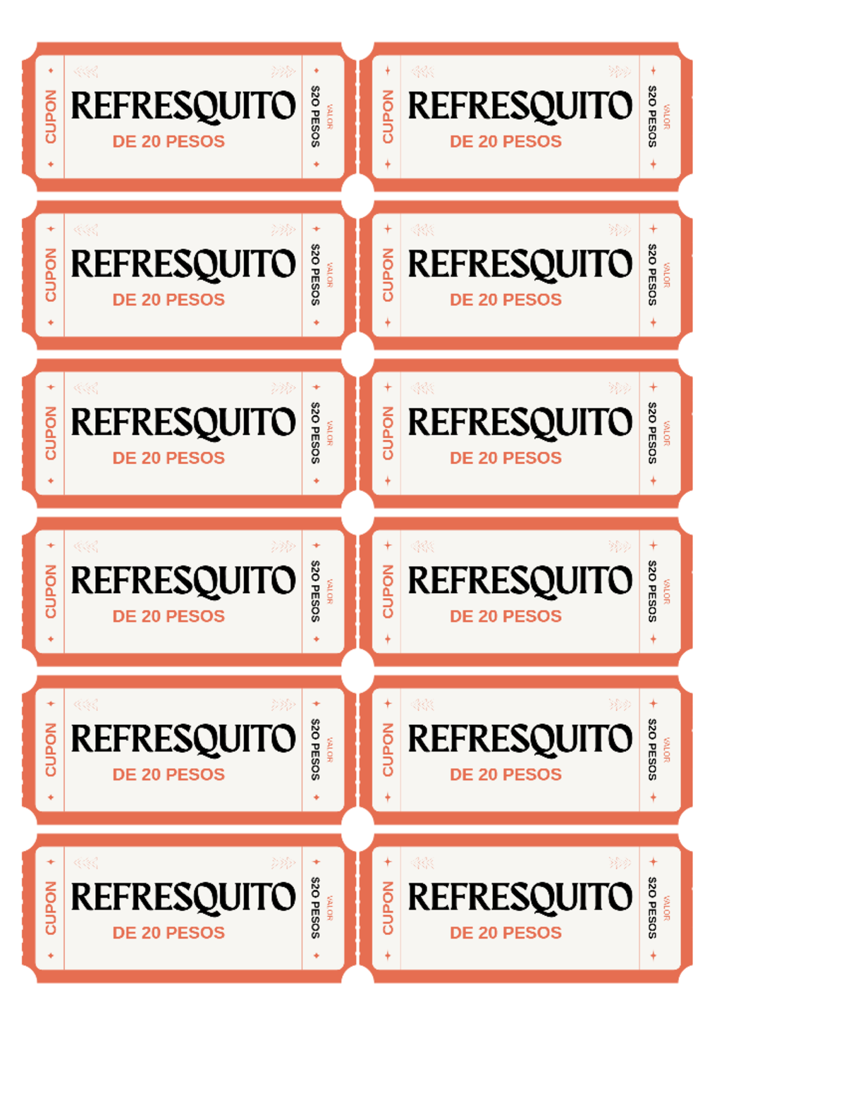 CUPON REFRESQUITO DE 20 PESOS - TICKET BJÑO - Studocu