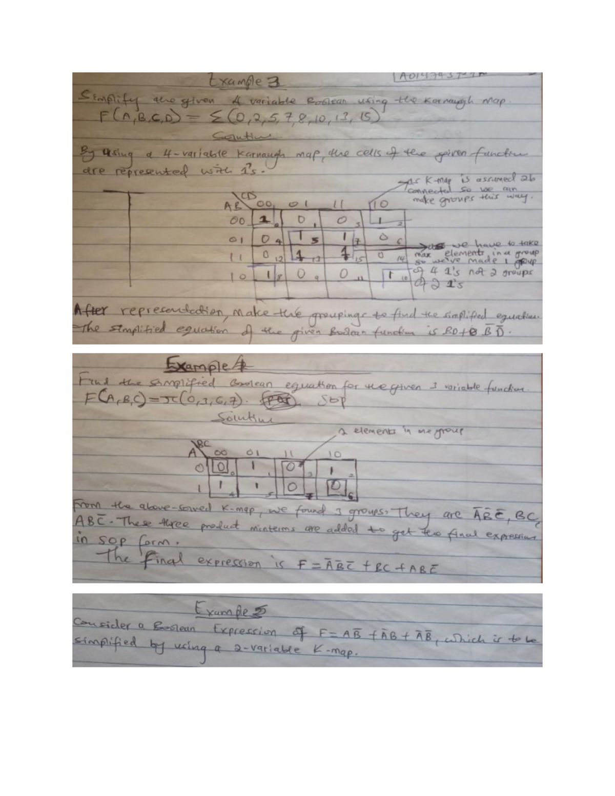 Karnaugh Map Simplification Techniques for 4 Variable Functions A014743727 - Studocu