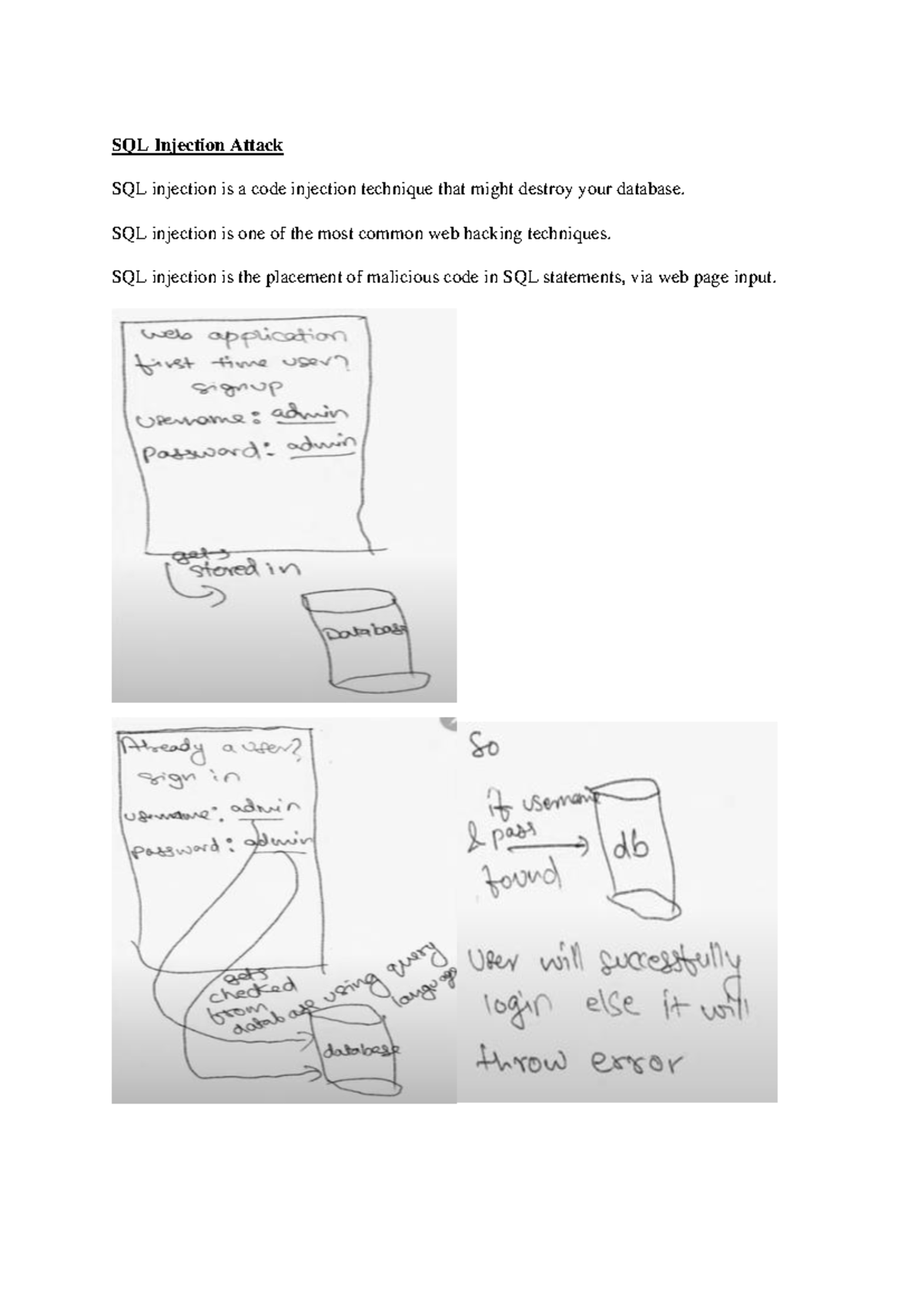 Chapter 3: Cyber Security & Law - SQL Injection Attacks Explained - Studocu