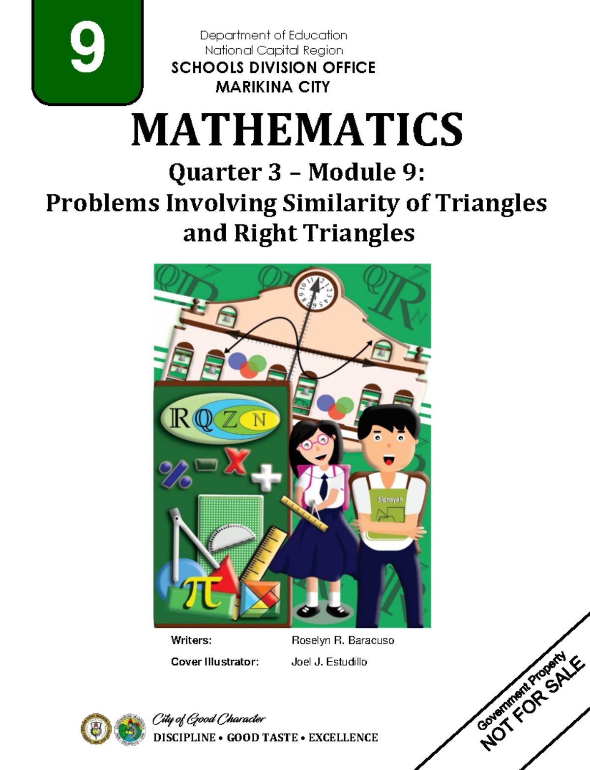 MATH G9 Q3 M9: Similarity & Right Triangles Module - Studocu