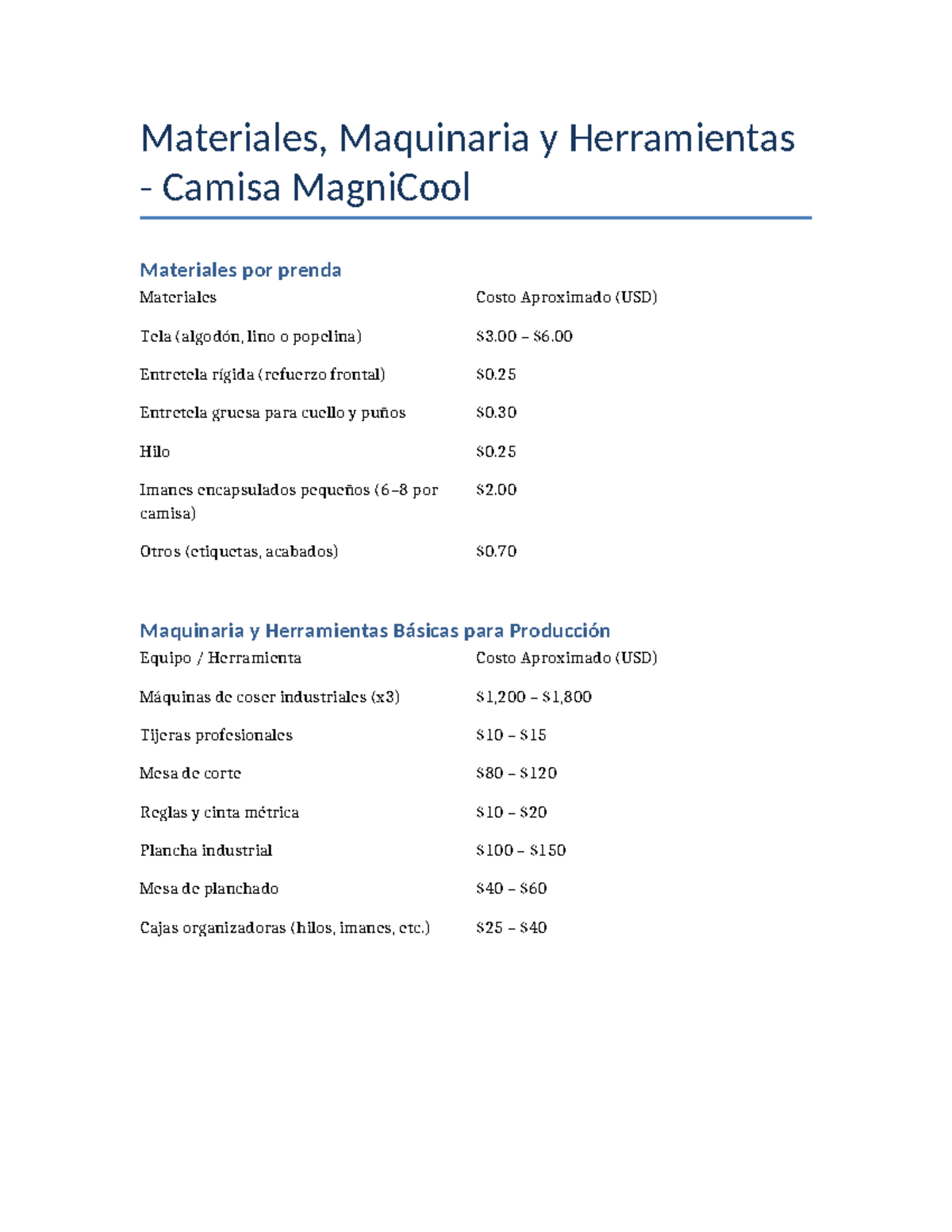 Materiales Maquinaria Magni Cool - Materiales, Maquinaria y ...