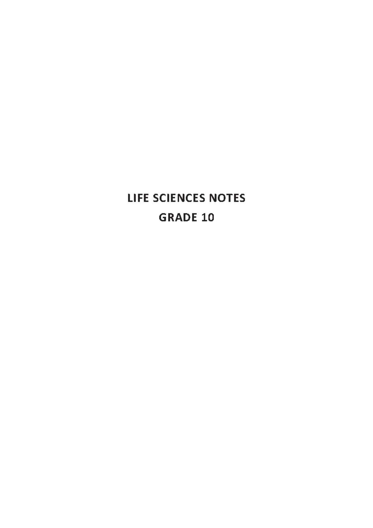 LIFE Sciences G10: Comprehensive Exam Notes on Chemistry of Life - Studocu