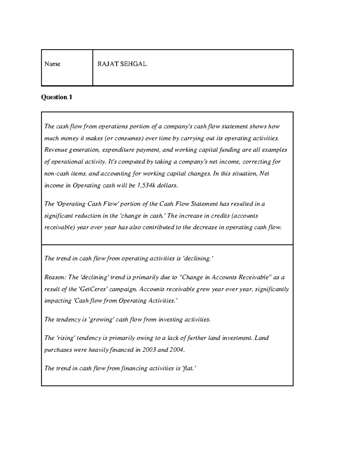 Lisa Benton project - Question 1 (4 marks) Lisa felt disappointed ...