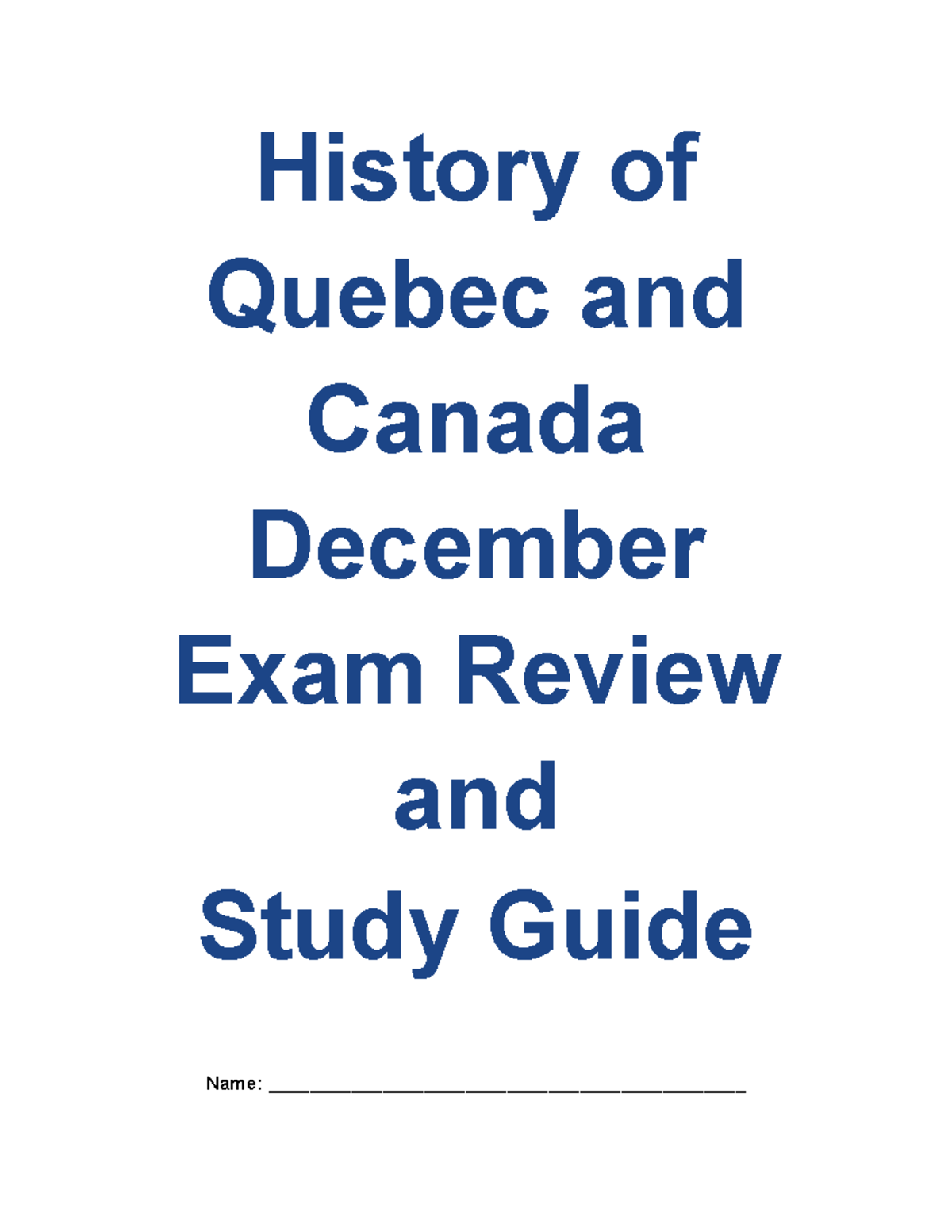 Grade 10 History (HIST 101) December Exam Review & Study Guide - Studocu