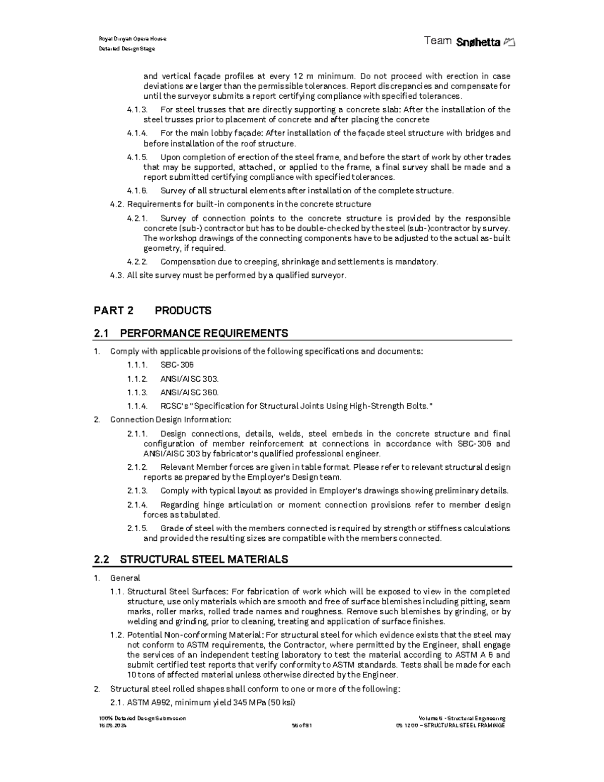 Detailed Design Submission for Team Royal Diriyah Opera House (051200 ...