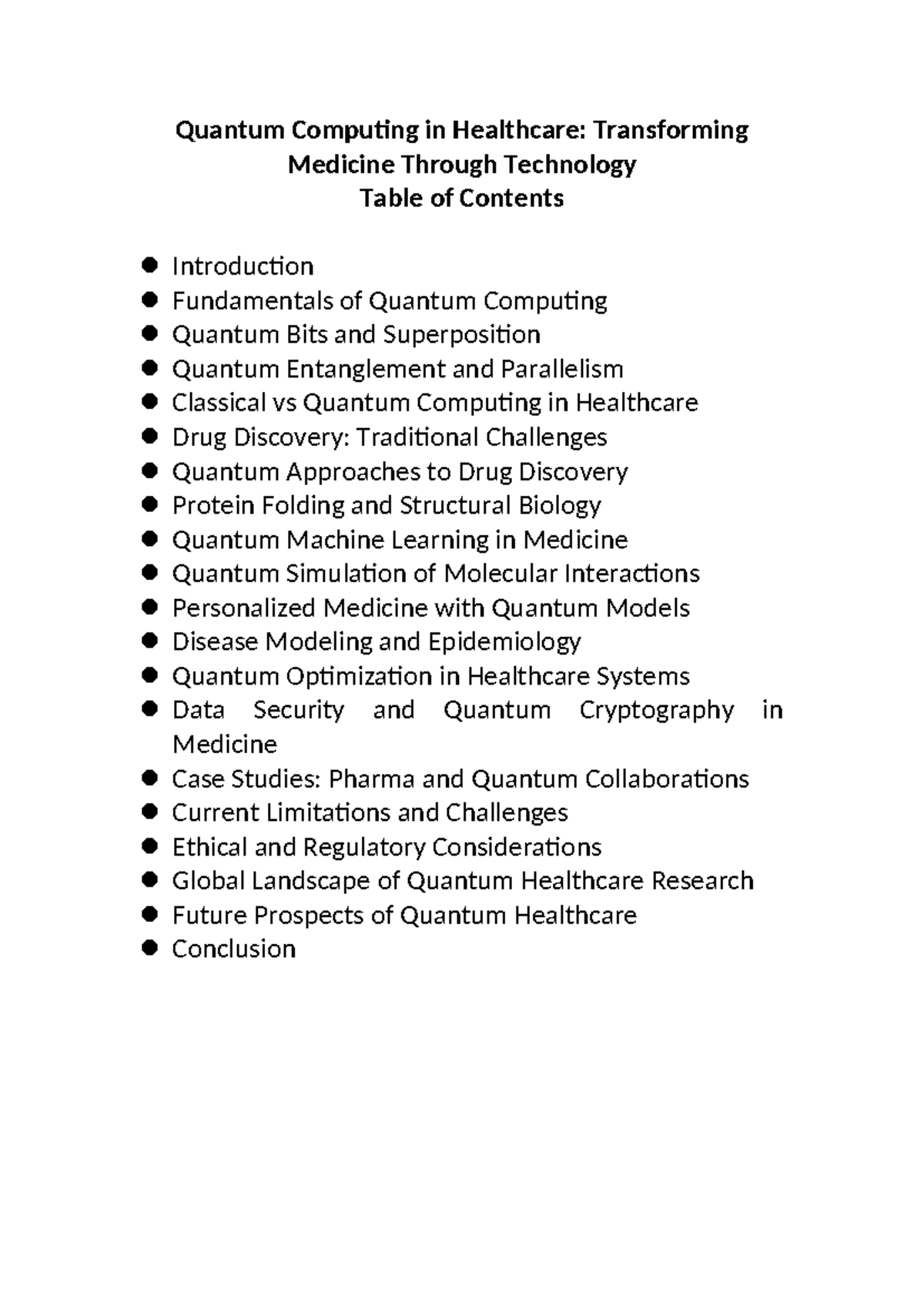 Quantum Computing in Healthcare: Transforming Medicine with Qubits ...