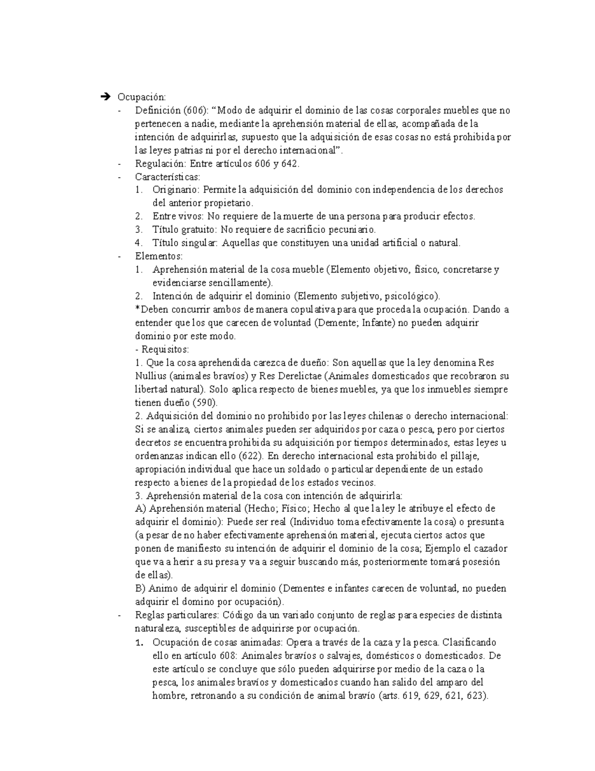 Clase 2022 Civil 3: Ocupación, Definición y Requisitos - Studocu