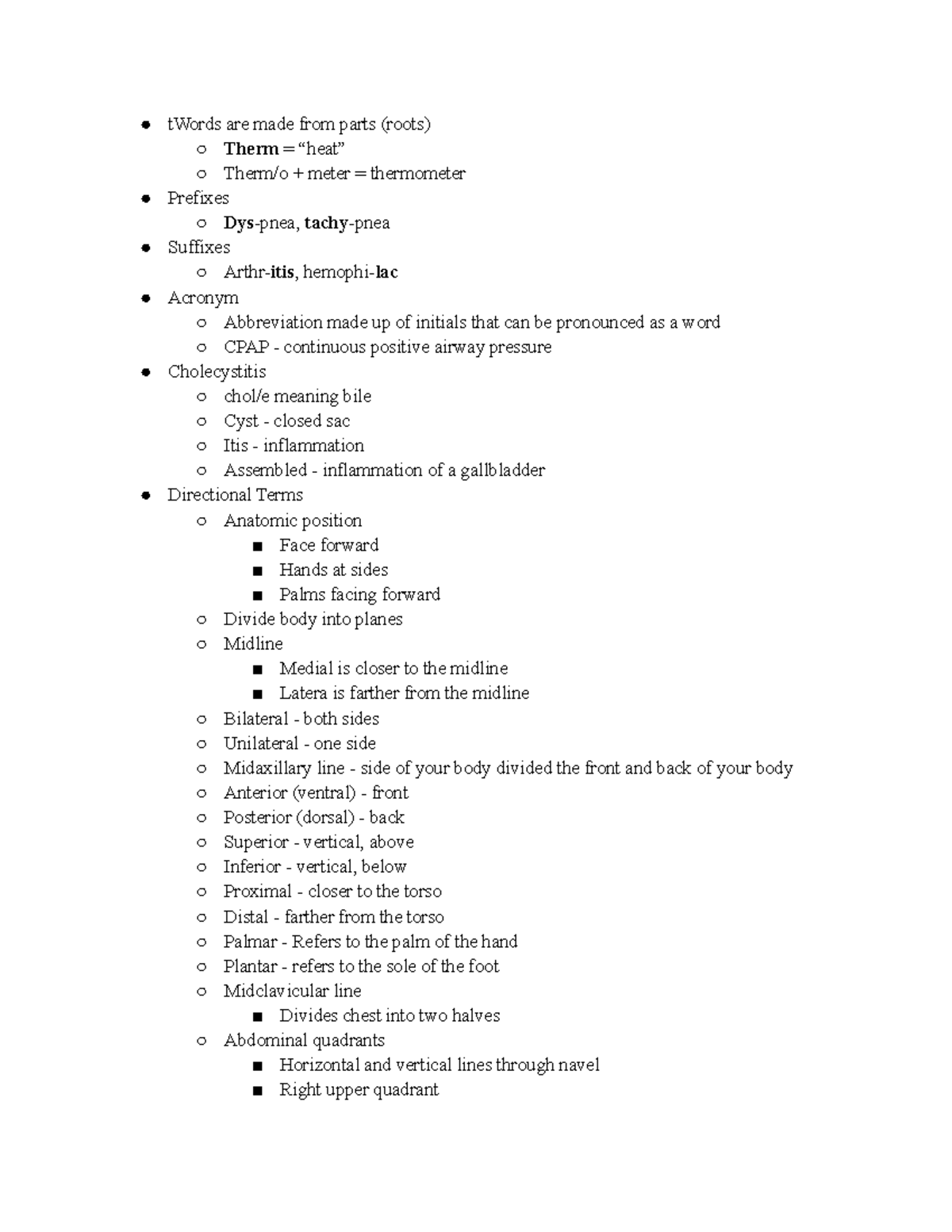 Chapter 5 & 6 - Medical Terminology and Physiology Overview (EMT) - Studocu