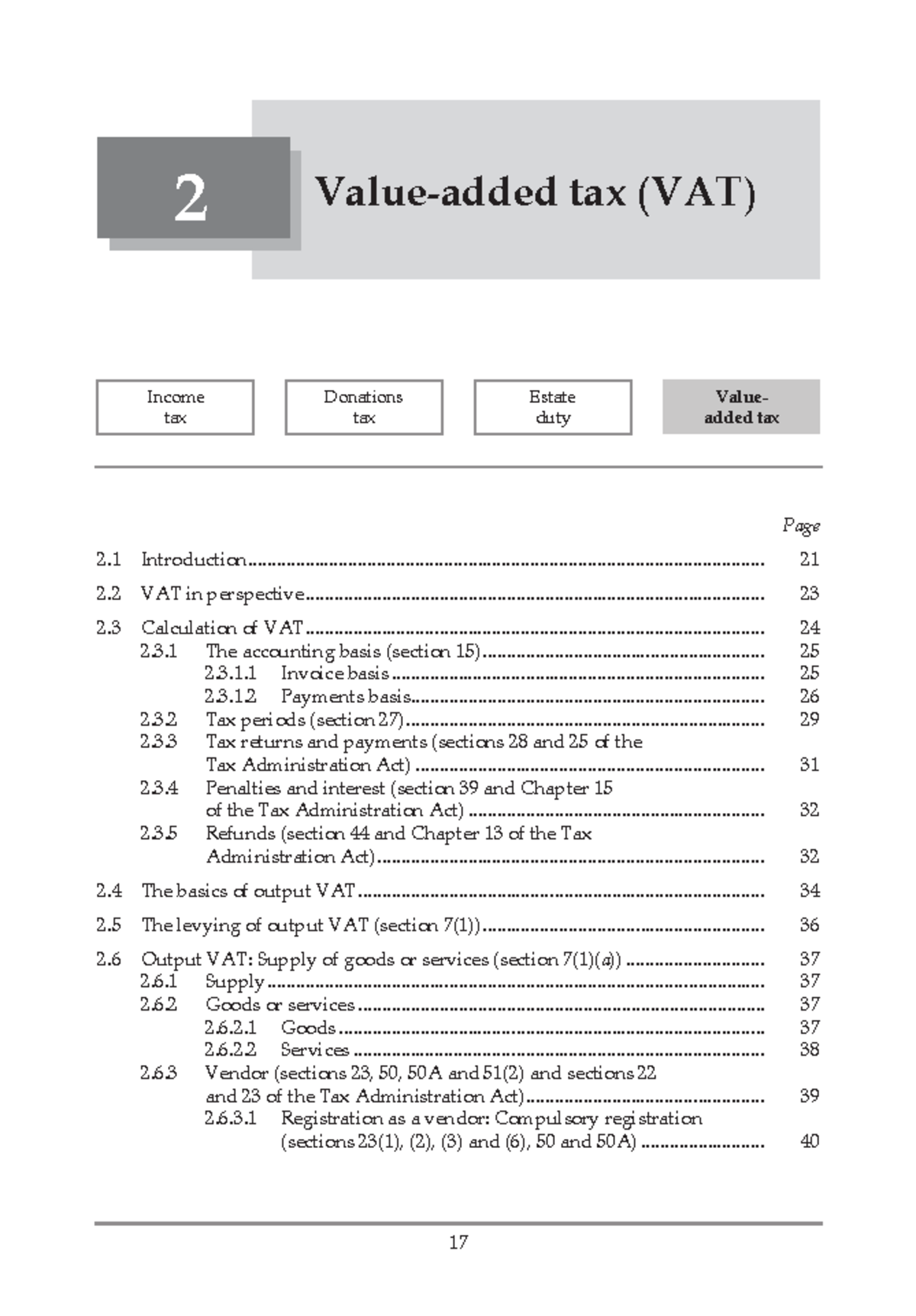 Chapter 2: VAT Overview and Calculations (Course Code: VAT101) - Studocu