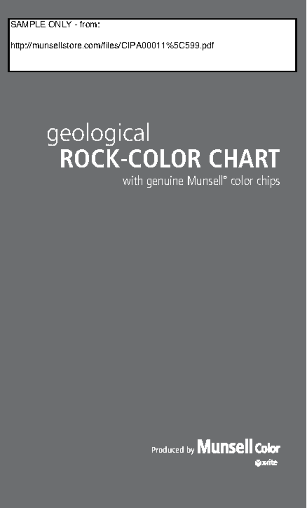 Geological Color Chart with Munsell Chips (2009) GSA Revision - Studocu