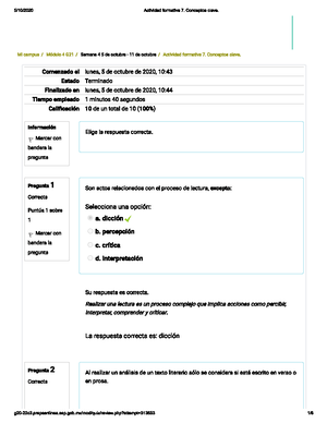 Cuestionario. Actividad formativa 1. Argumentos - Mi campus / Módulo 5 G21 / Semana 1 19 de ...