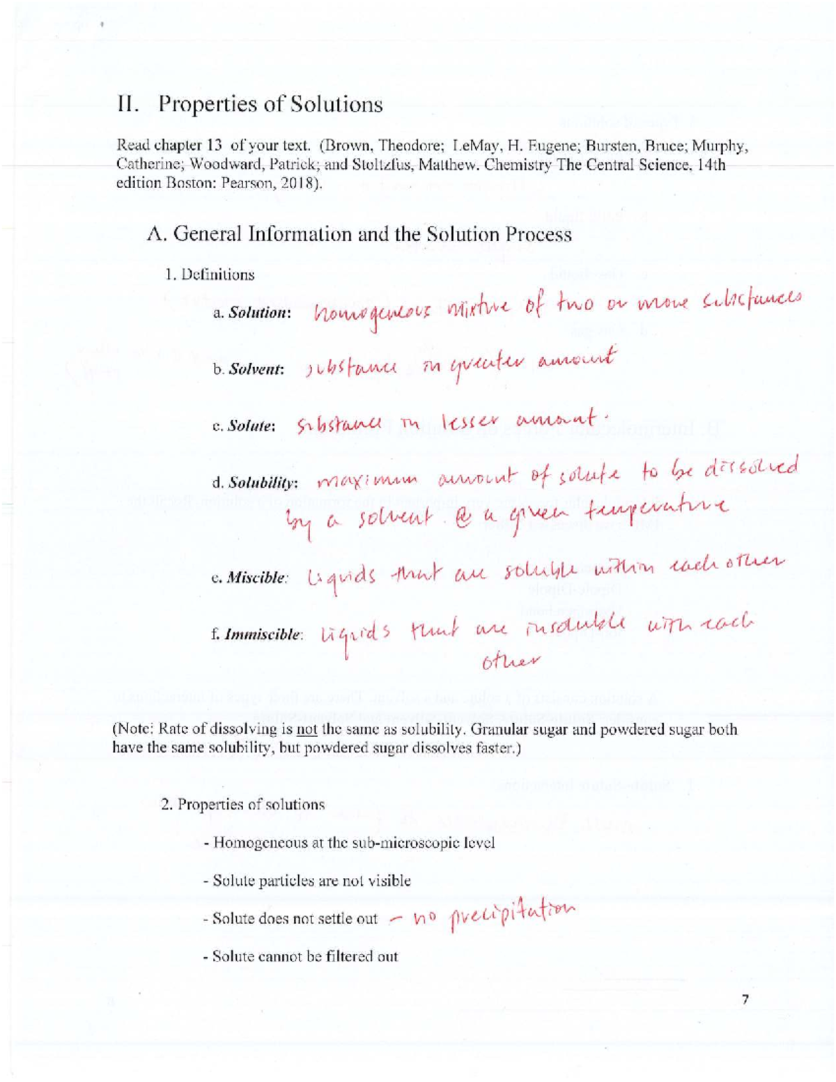 Final Exam Review for Course Code XYZ123: Properties of Solutions - Studocu
