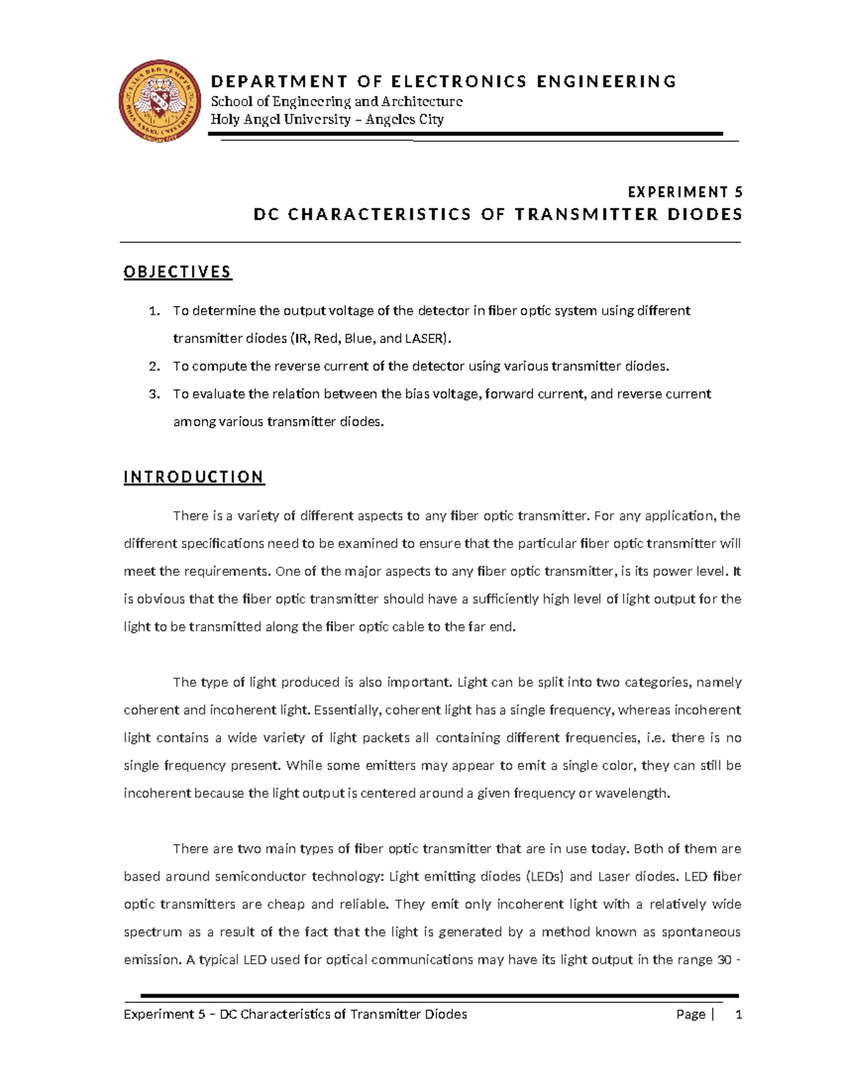 Expt5 - DC Characteristics of Diodes 9475779 D - School of Engineering ...