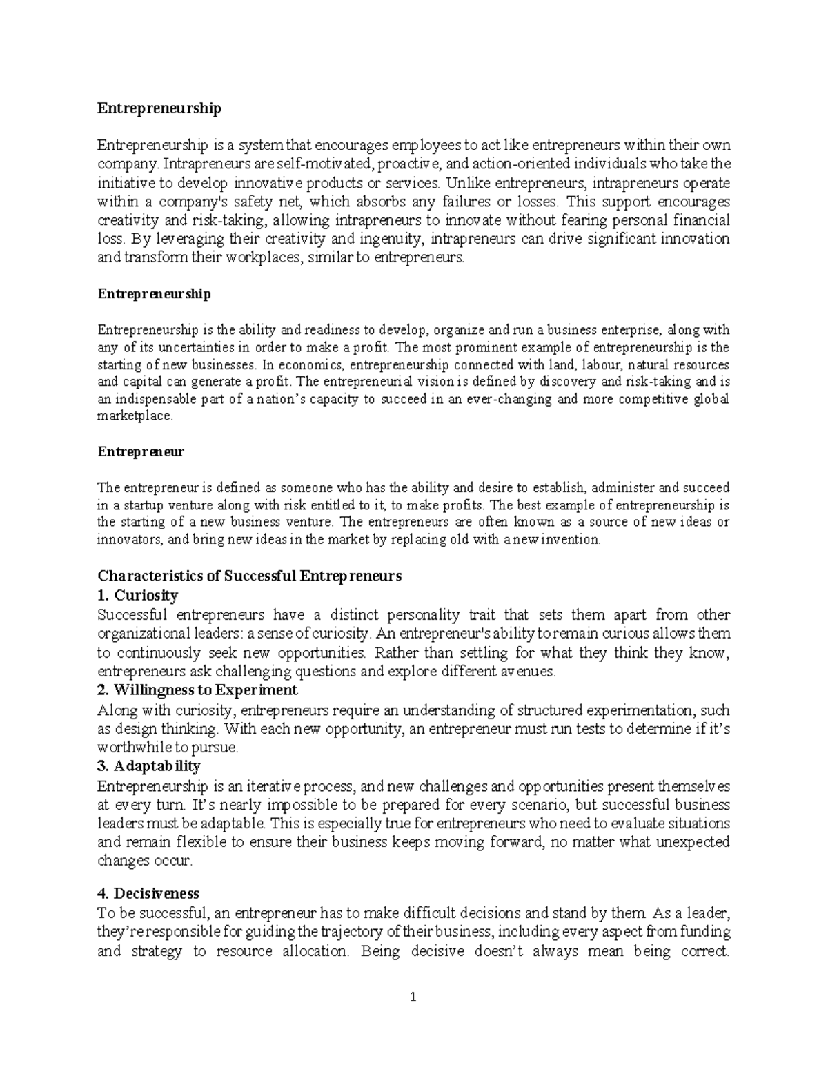 Entrepreneurship Skills: Understanding Intrapreneurship and Innovation ...