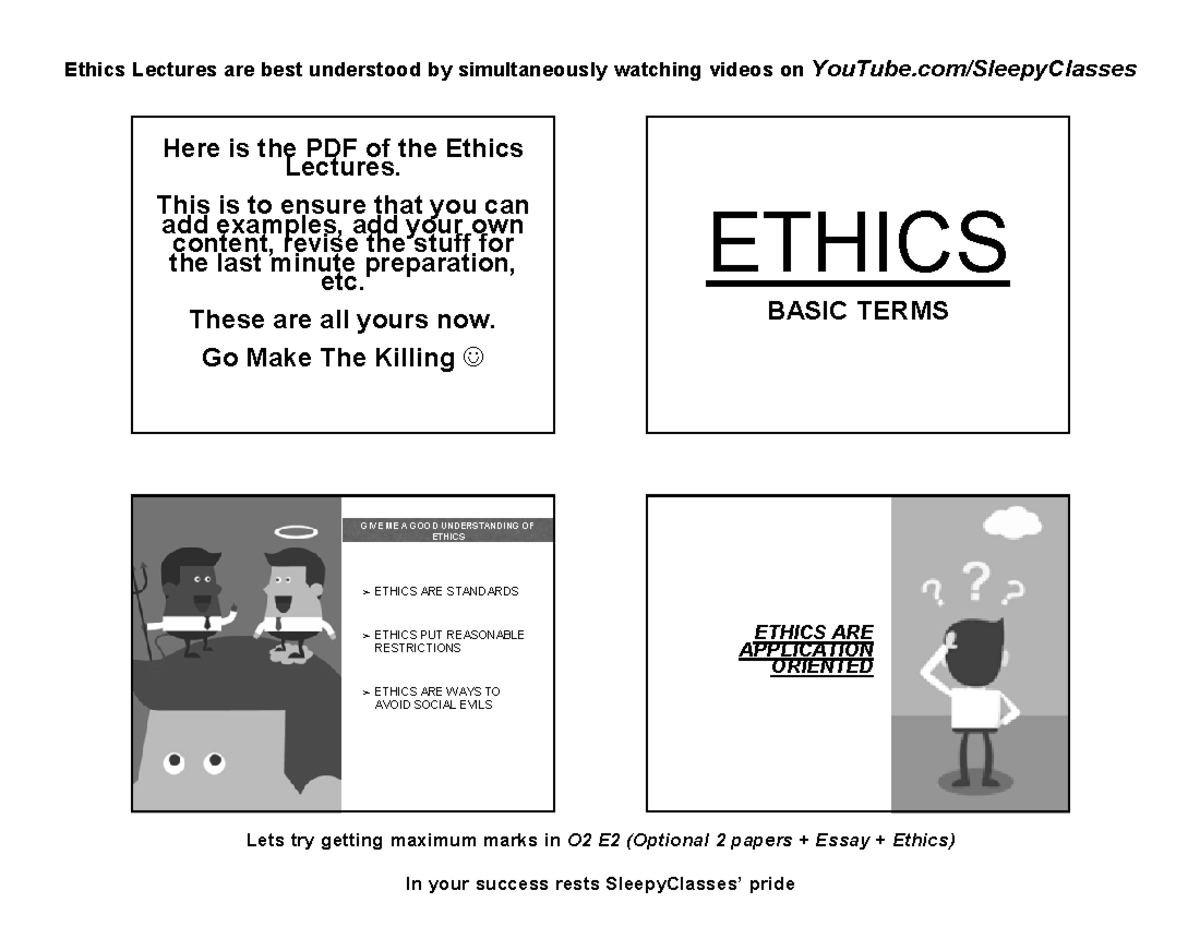 Ethics Study Guide for O2 E2: Comprehensive PDF Notes - Studocu