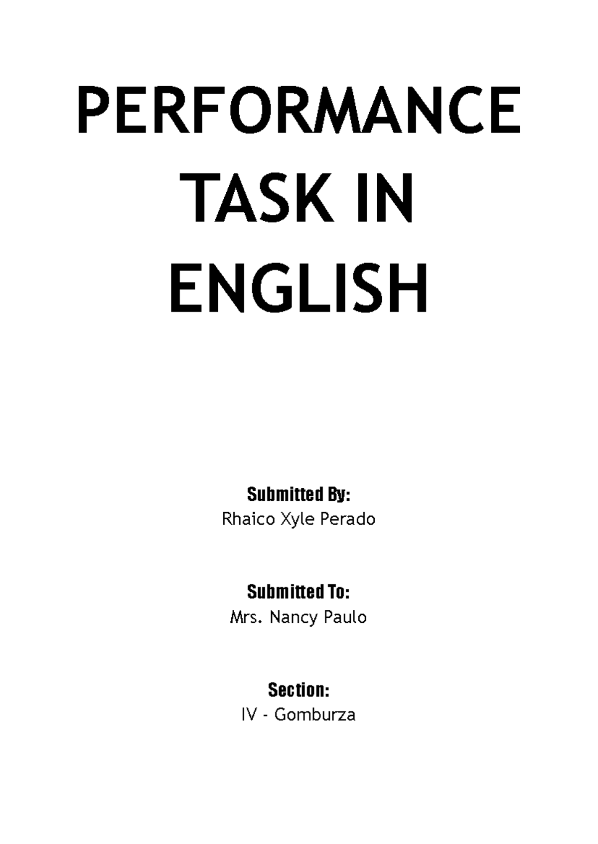 PERFORMANCE TASK IN ENGLISH: Movie Poster Analysis - Studocu