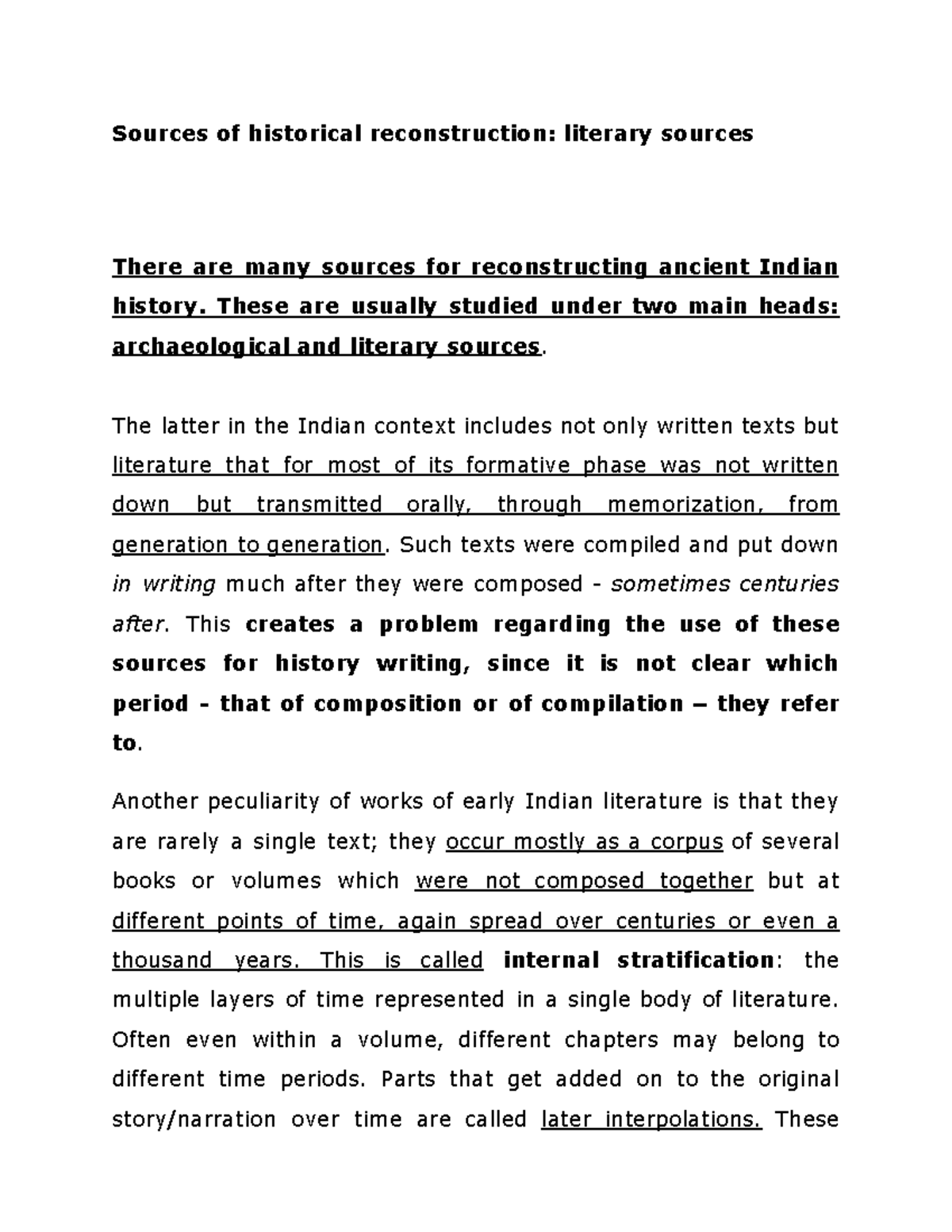 Sources of Ancient Indian History: Literary and Archaeological Insights ...