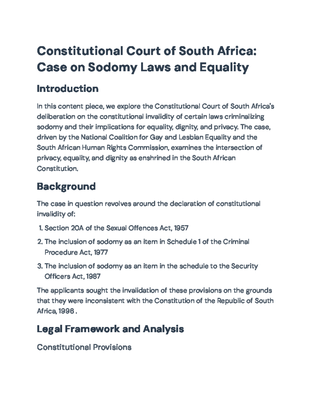 Constitutional Court Case: Invalidating Sodomy Laws & Equality (LGBTQ+ ...