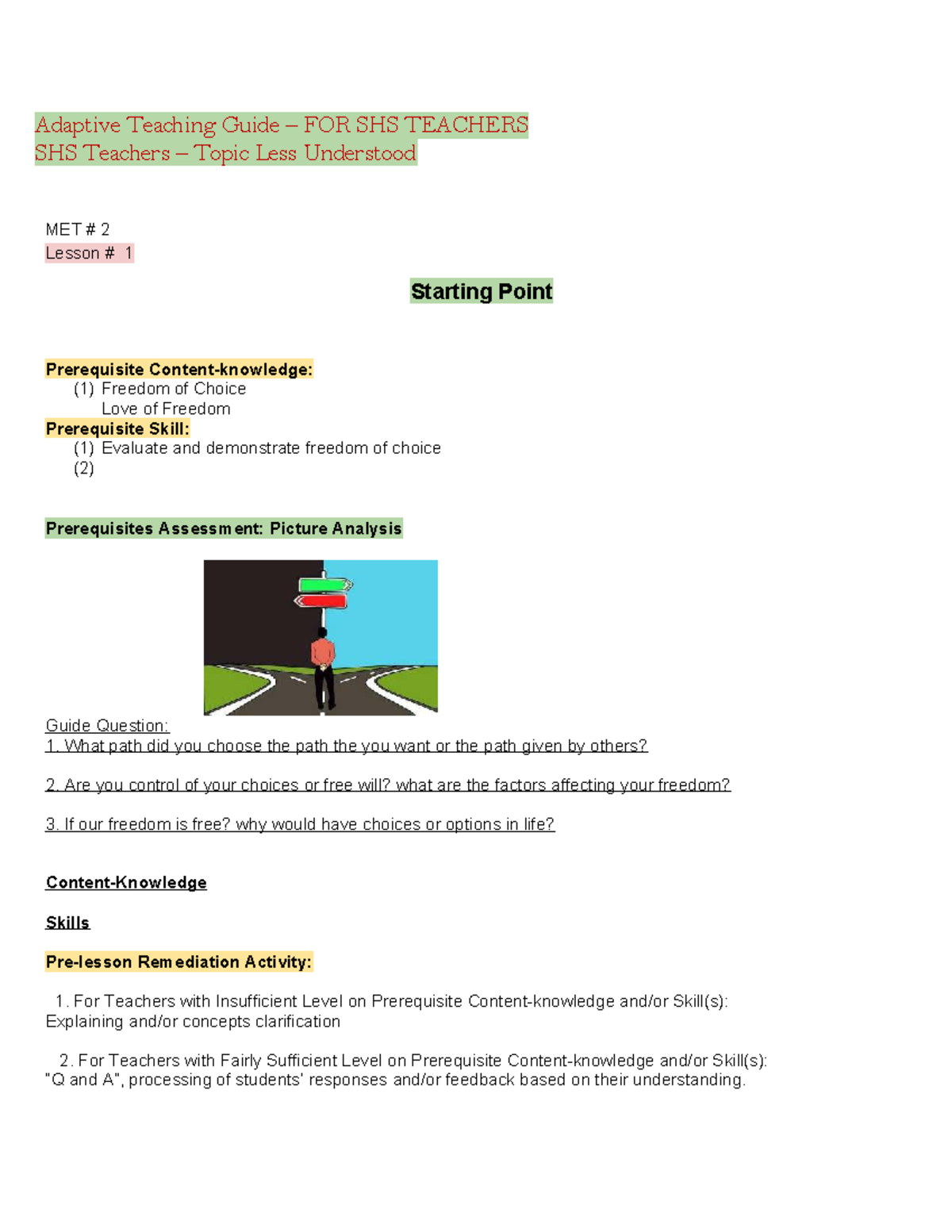 Adaptive Teaching Guide for SHS Teachers: Lesson 1 on Intersubjectivity ...