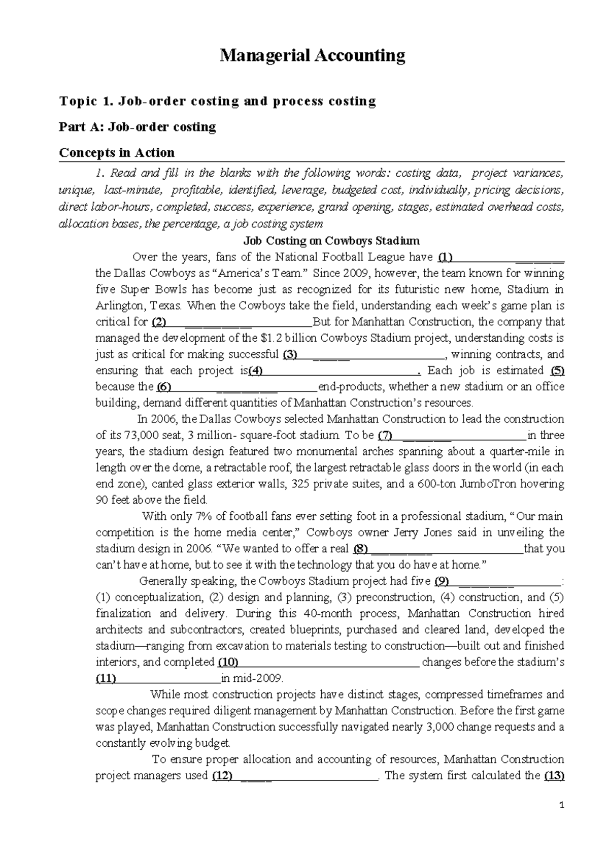 Managerial Accounting 101: Costing Concepts & Process Costing Insights ...