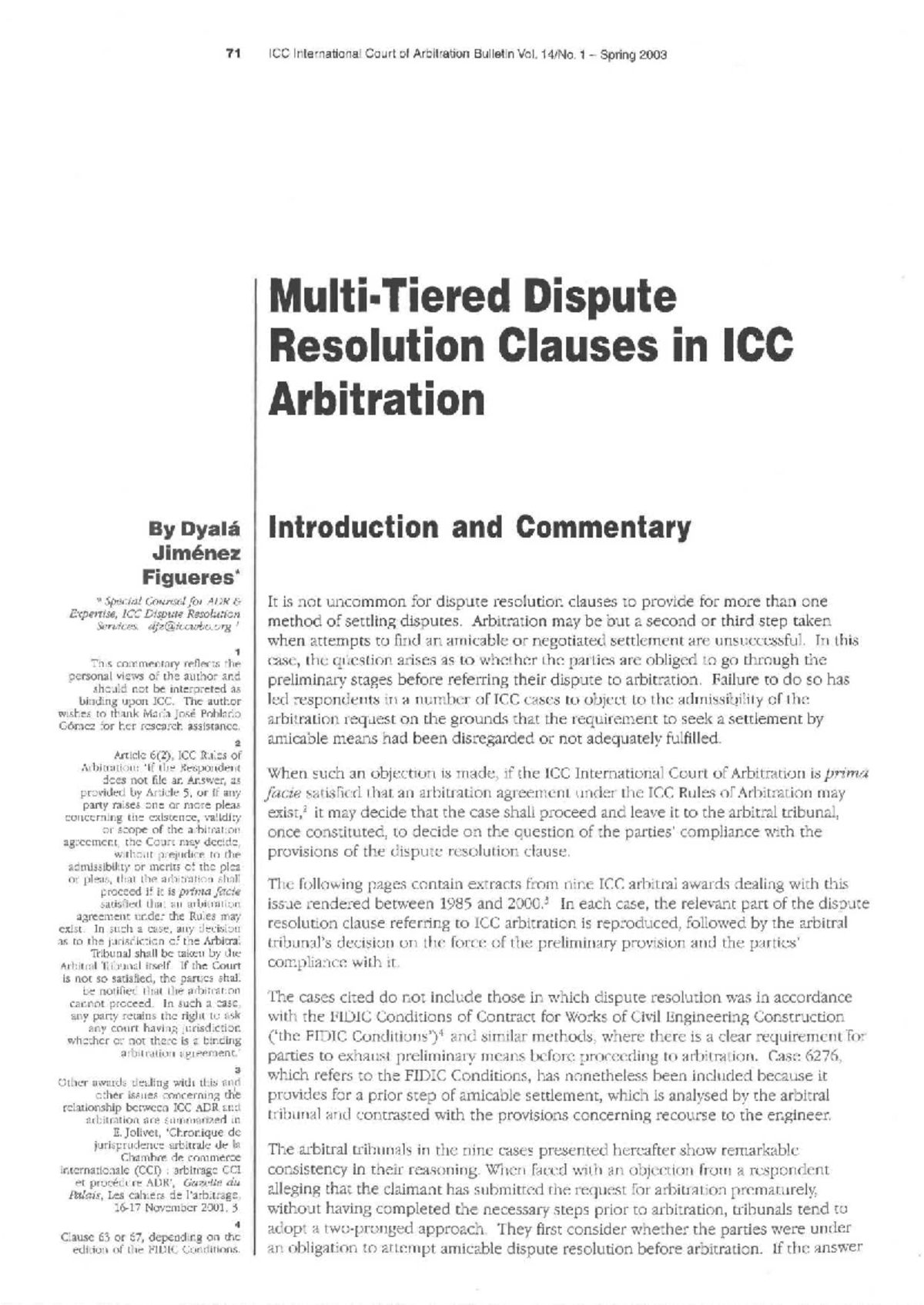 Arbitration Law: Multi-Tiered Dispute Resolution Clauses in ICC ...