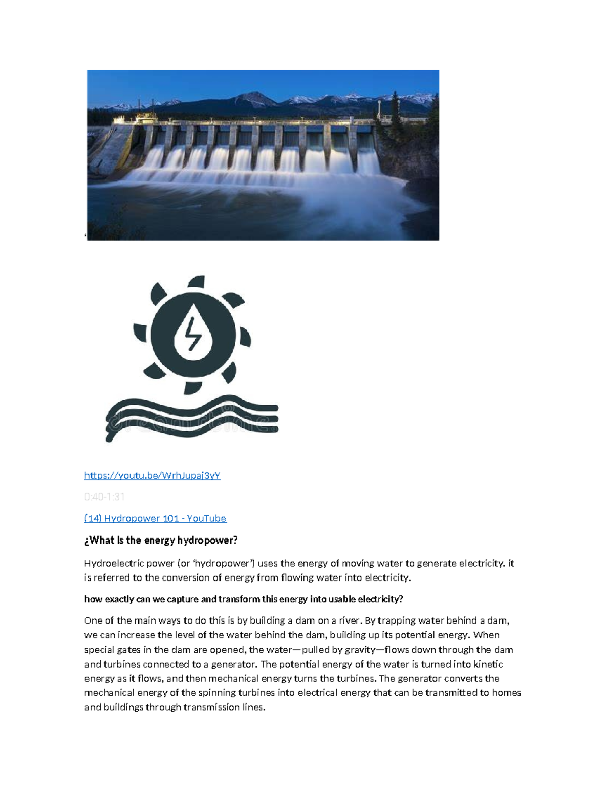 (14) Hydropower 101: Understanding Hydroelectric Energy Conversion ...
