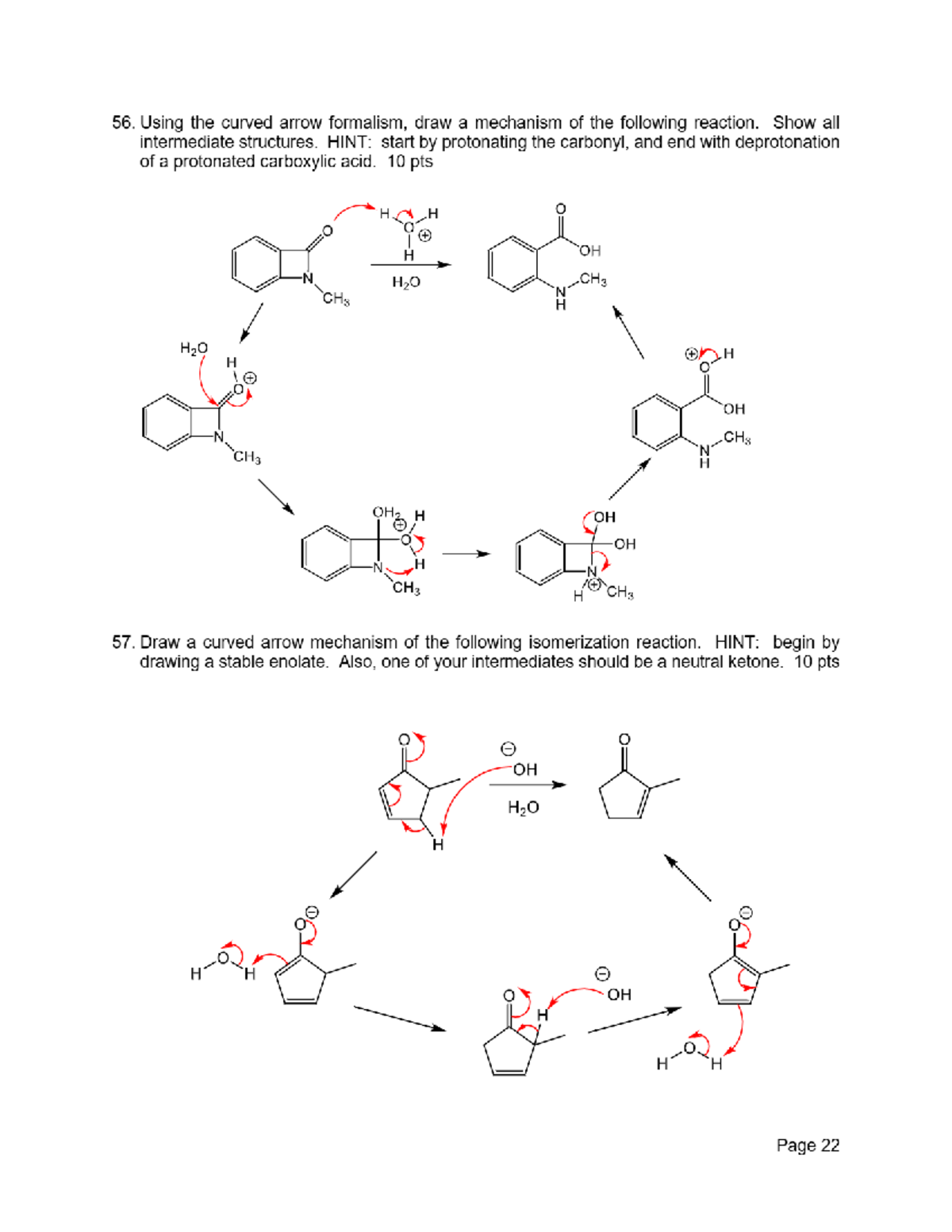 CHE 322 Final Exam Key: Mechanisms and Synthesis Problems - Studocu