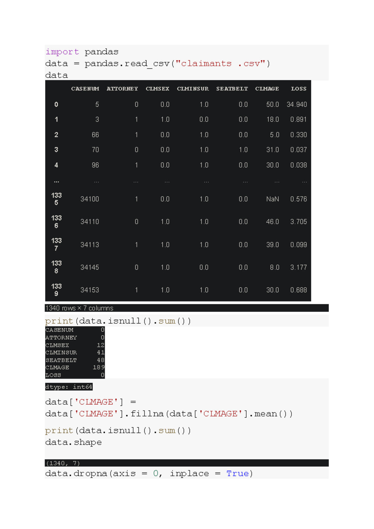 Data Analysis with Pandas: Outlier Detection and Cleaning - Studocu