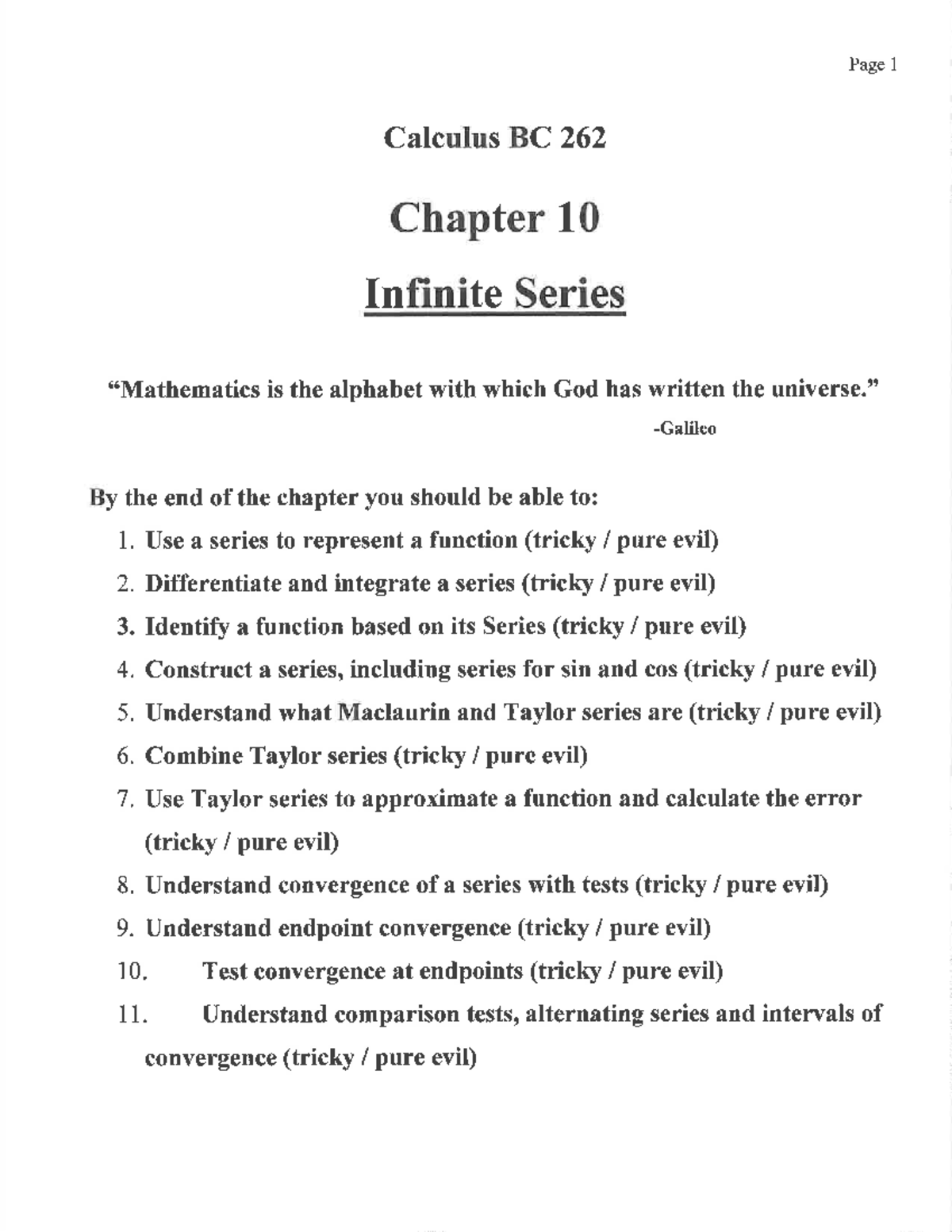 Calcbc 10.1 to 10.3 Infinite Series Notes and Ans Key - Page 1 Calculus ...