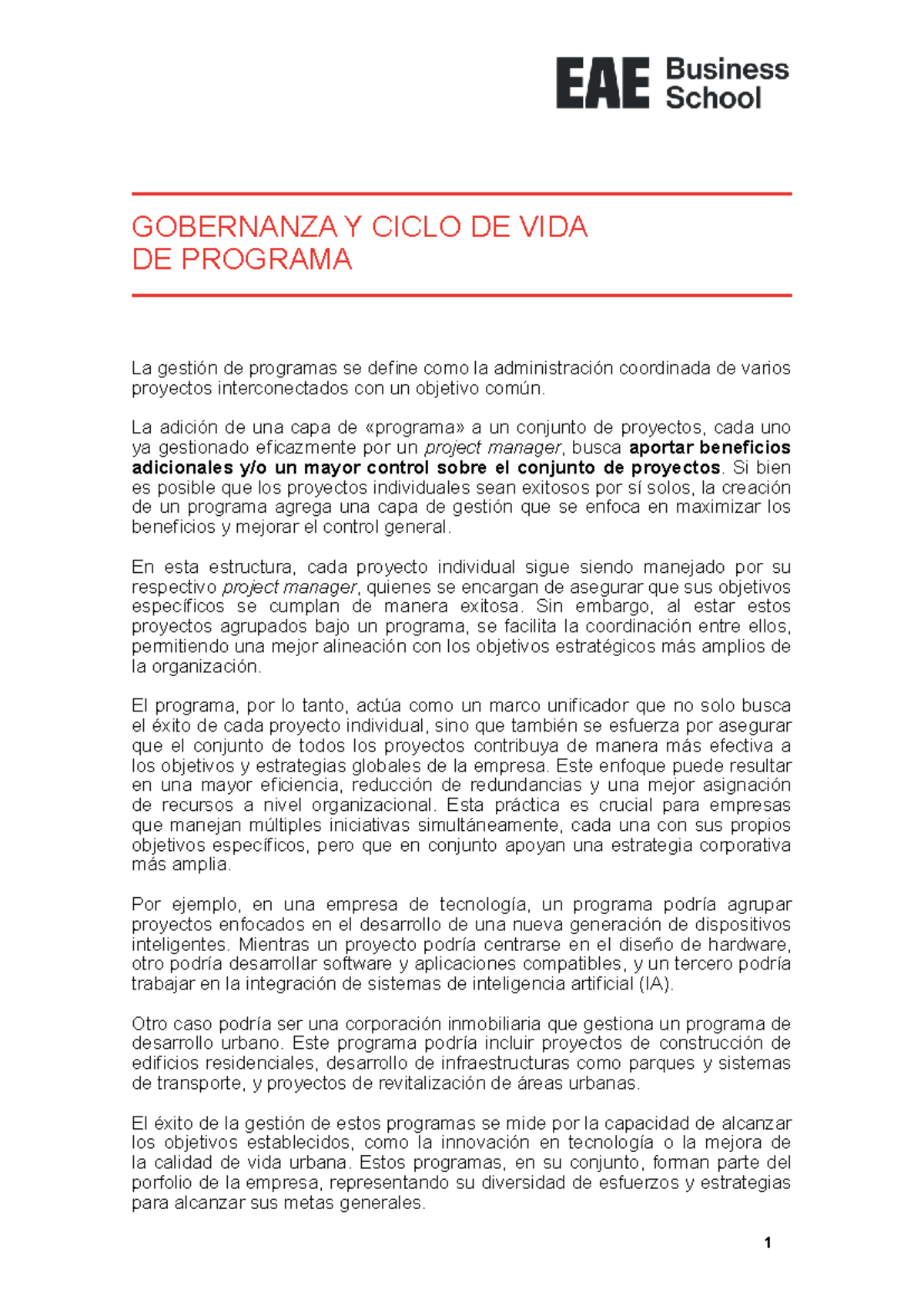 Recurso Campus - Gobernanza y Ciclo de Vida de Programa - Studocu