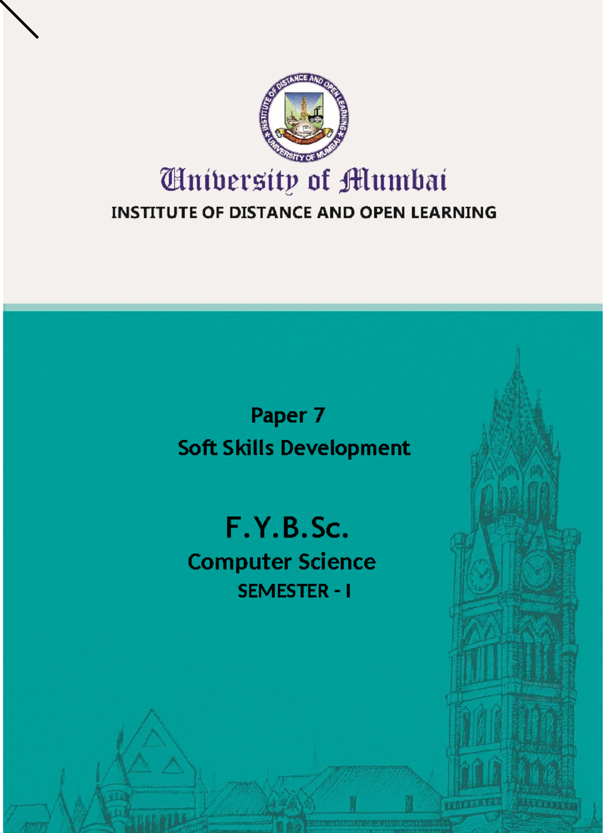 Soft-Skills-Development - Paper 7 Sof t Sk ills Developmen t F.Y.B ...
