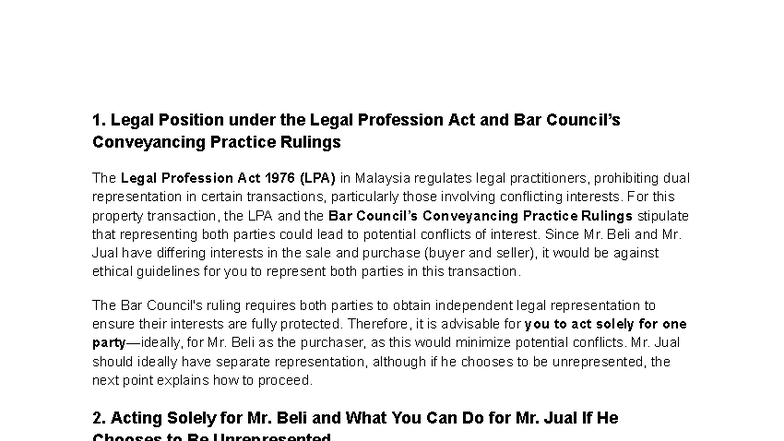 Conveyancing Tuto 1: Legal Position & Practice Rulings in Malaysia ...
