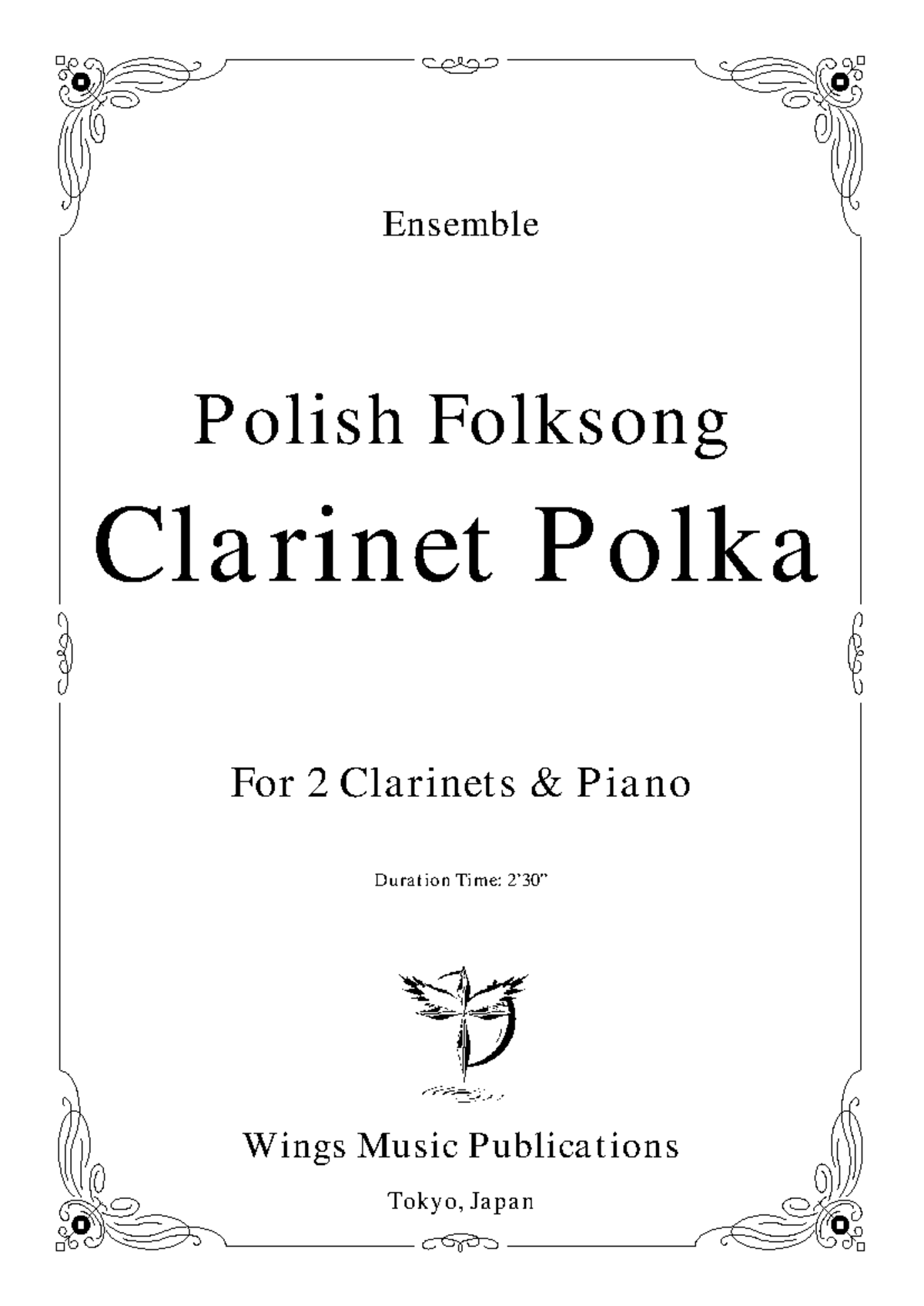 Ensemble Polish Folksong: Clarinet Polka for 2 Clarinets & Piano - Studocu