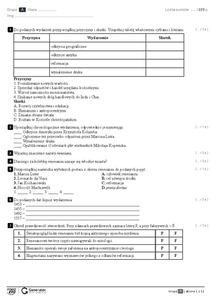 Antyk - test historycznoliteracki - Zadanie 1. (10 p.) Przeczytaj ...