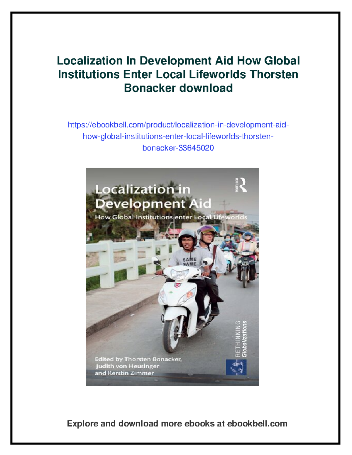 Localization in Development Aid: Global Institutions and Local ...