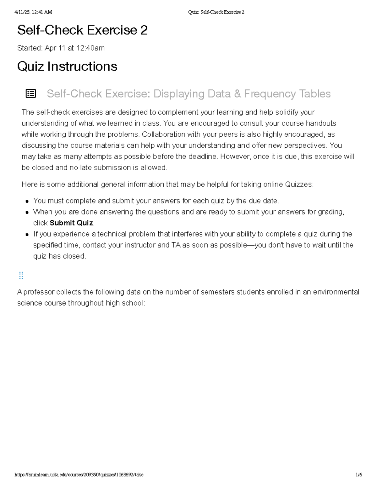 Quiz: Self-Check Exercise 2 (12:41 AM) - Studocu