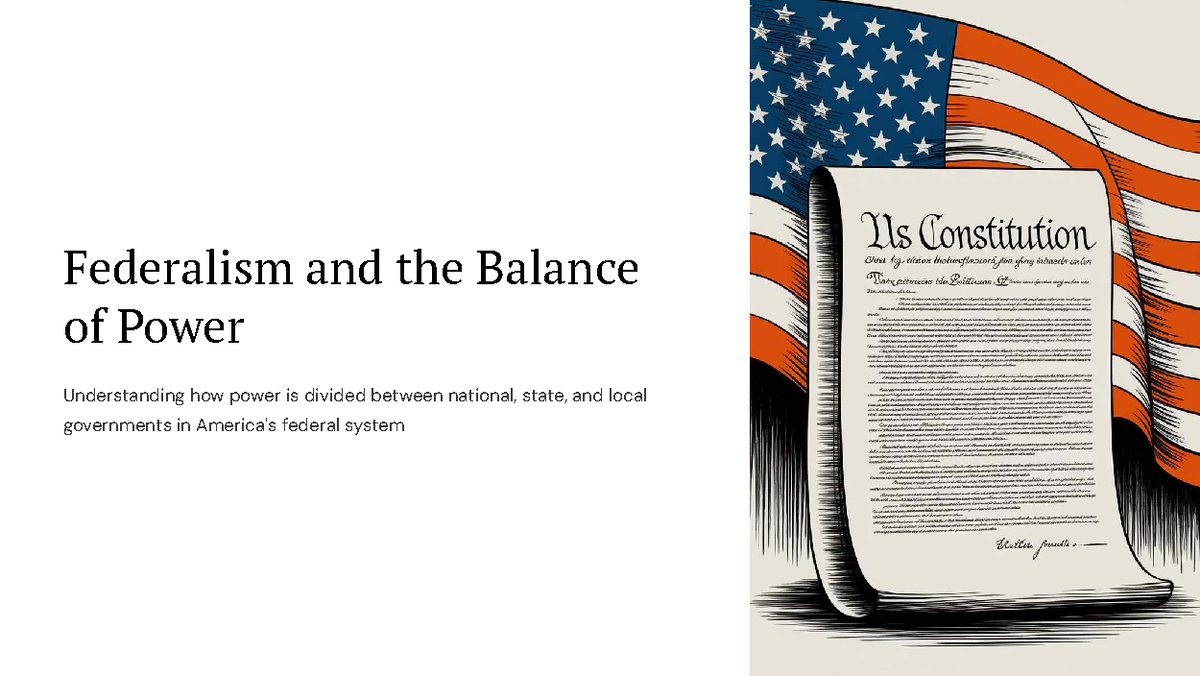 Federalism and the Balance of Power: An Overview (POL 101) - Studocu