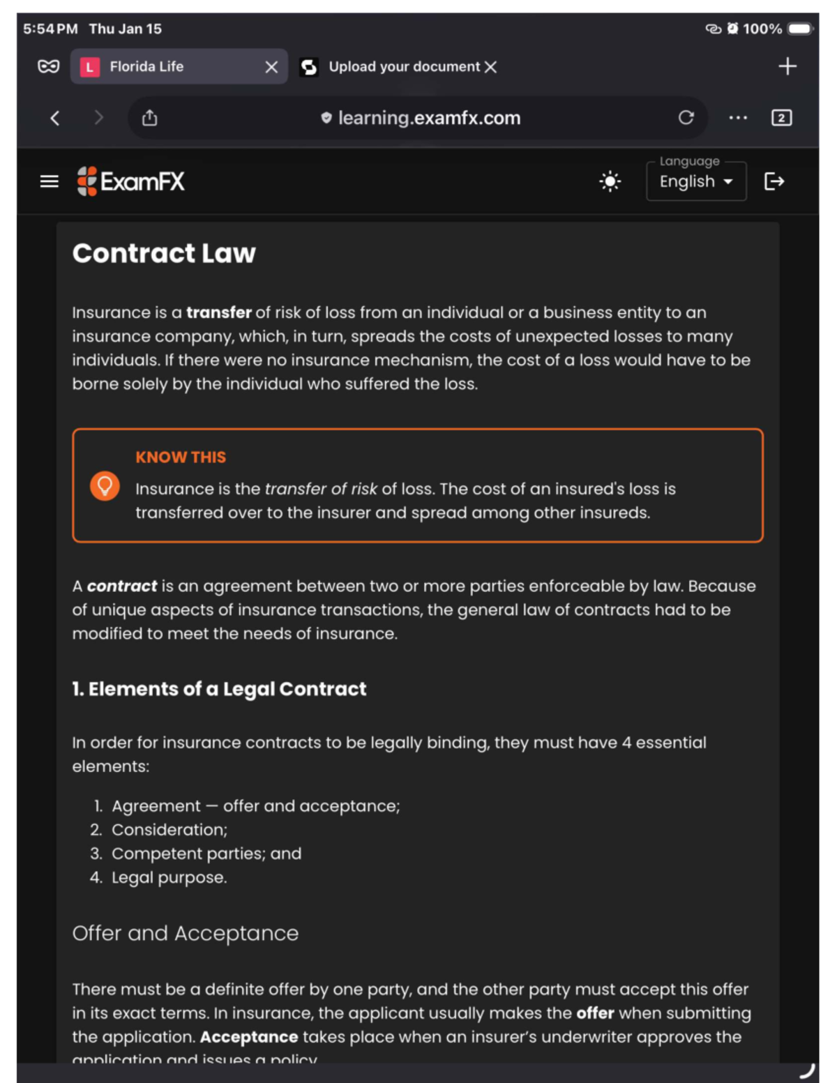 Insurance Contract Law Overview - Life Insurance License Exam - Studocu