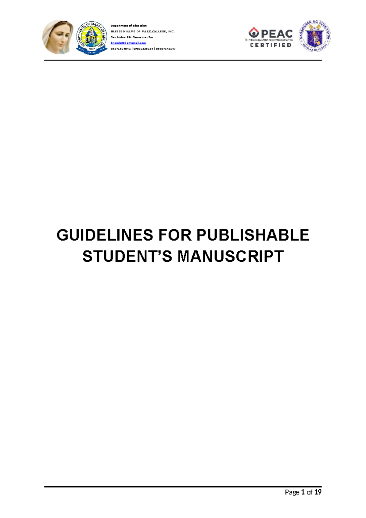 Grade 12 Research Guidelines: Manuscript Submission & Defense - Studocu