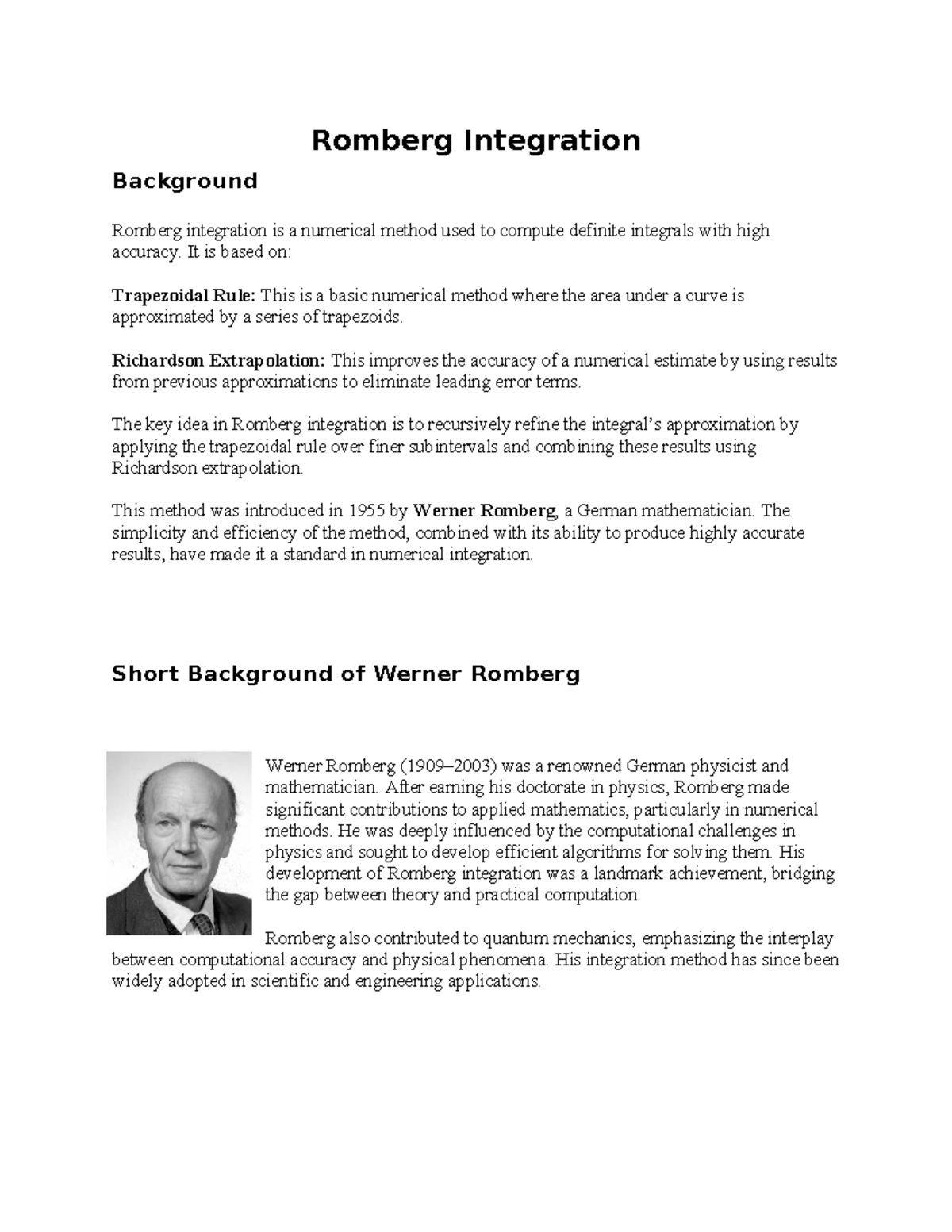 Romberg-Integration- (By Kyle n friends) - Romberg Integration ...
