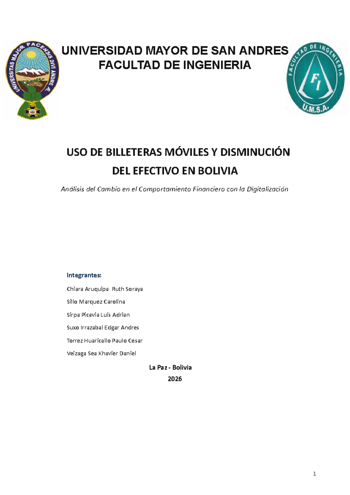 Monografía: Uso de Billeteras Móviles y Disminución del Efectivo en ...