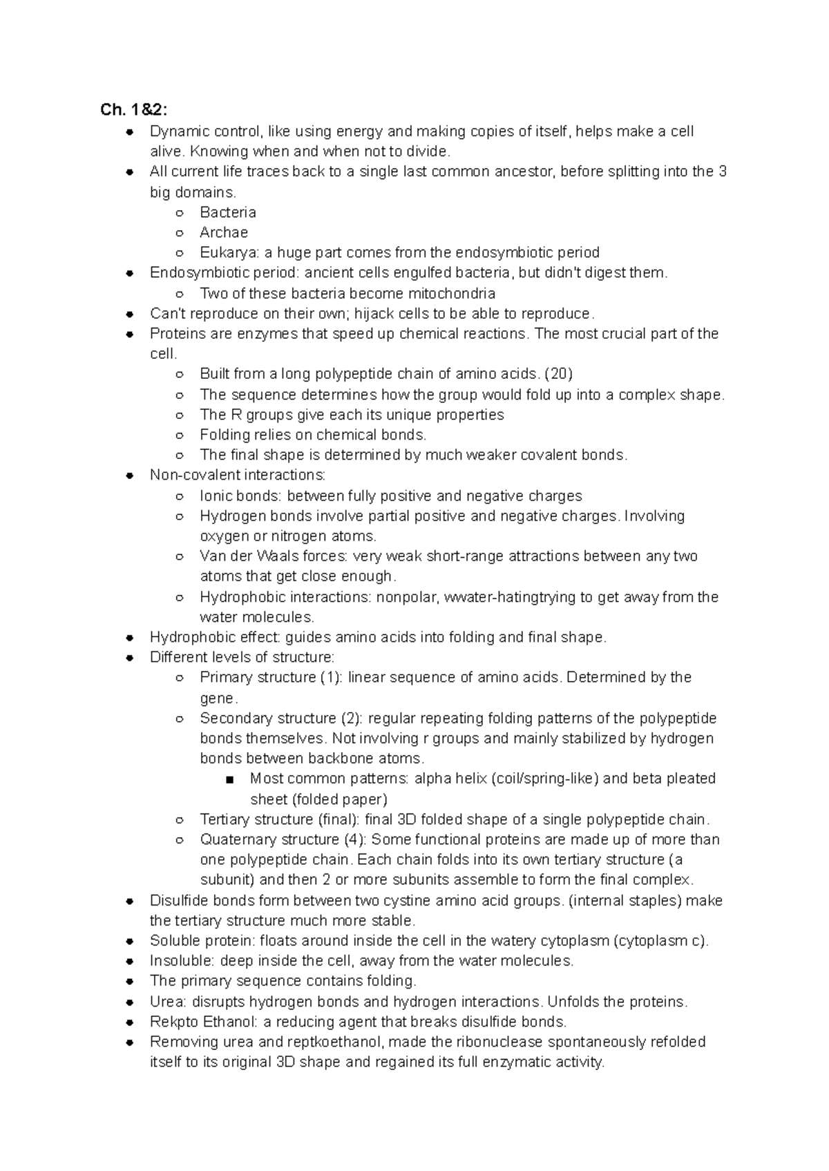Cell Bio Exam 1 Review: Dynamics of Life and Cellular Structures - Studocu