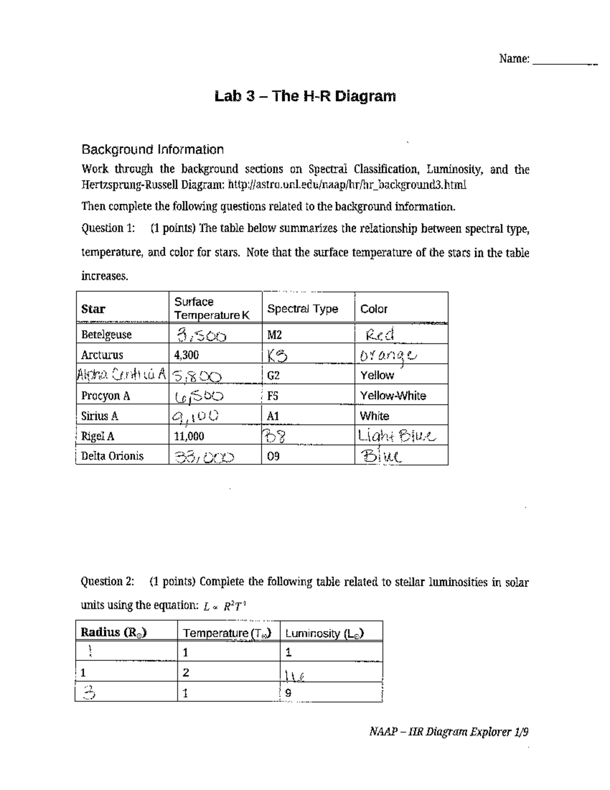 Lesson 2 Lab - H Atom Simulator Worksheet & Photon Energies Analysis ...
