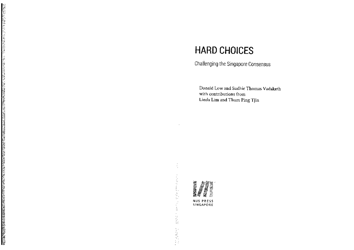 Challenging Myths of Inequality in Singapore: Insights from Low ...