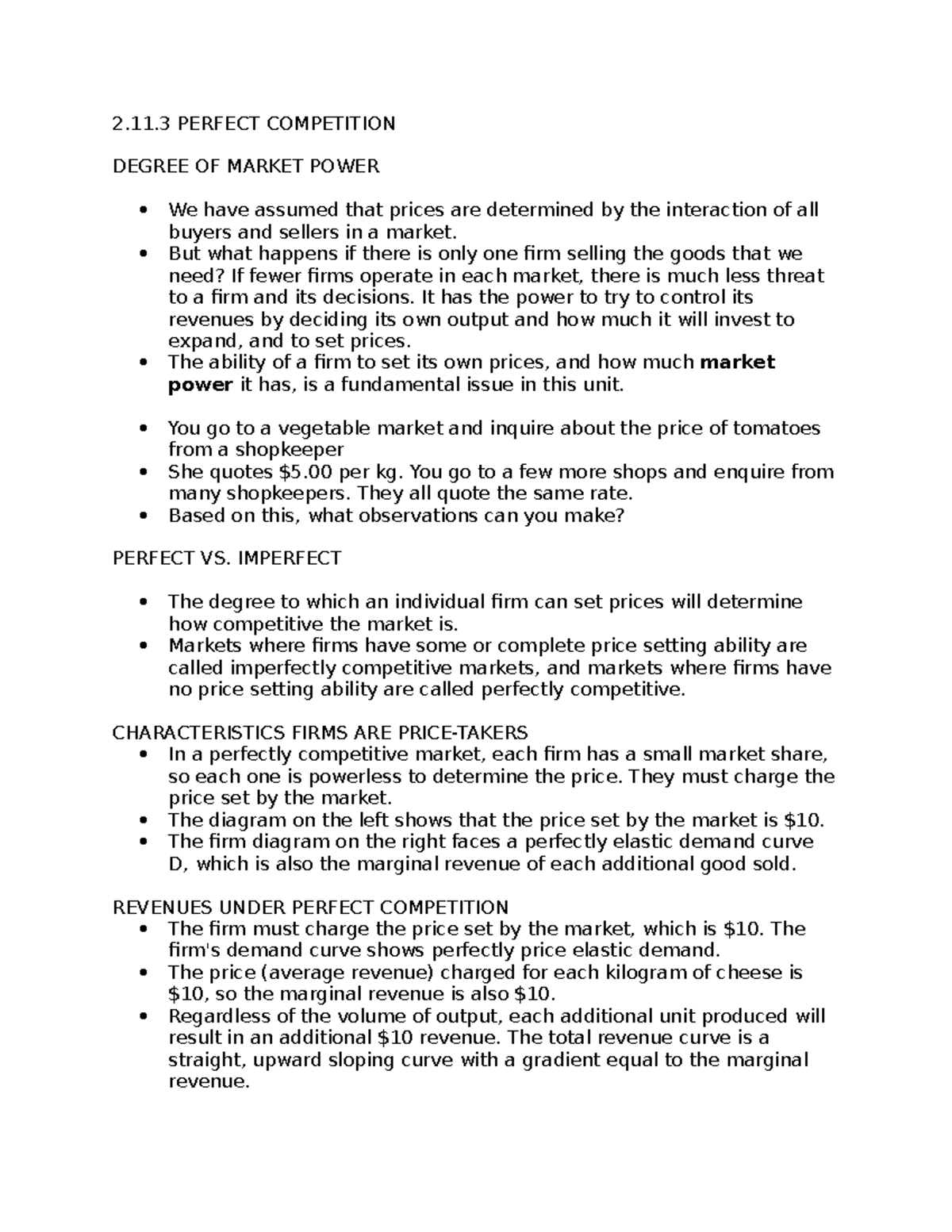 2.11 Perfect Competition vs. Monopoly: Market Power Analysis - Studocu